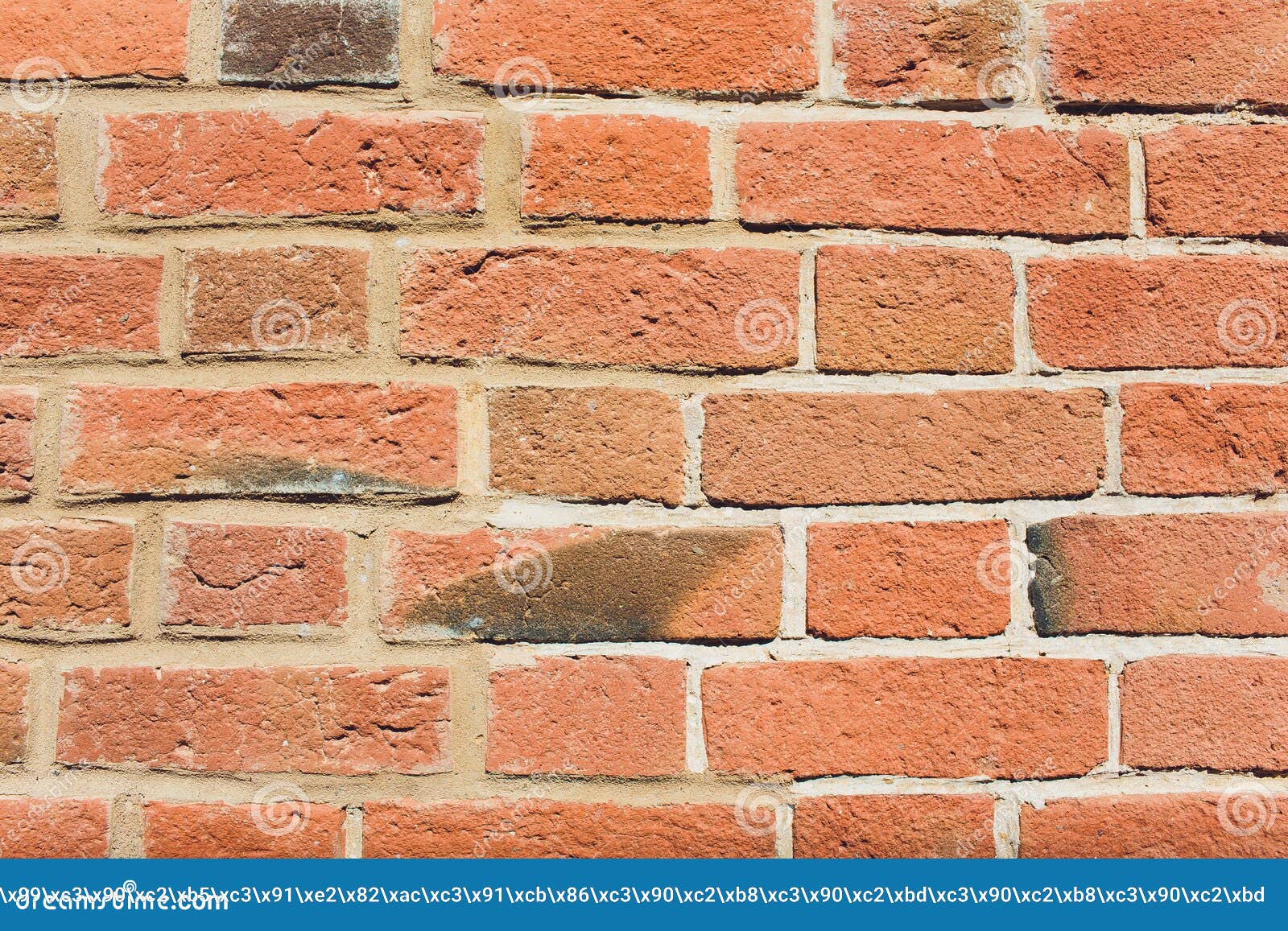 Rustic Red Brick Wall Used for House Construction. Stock Image - Image ...