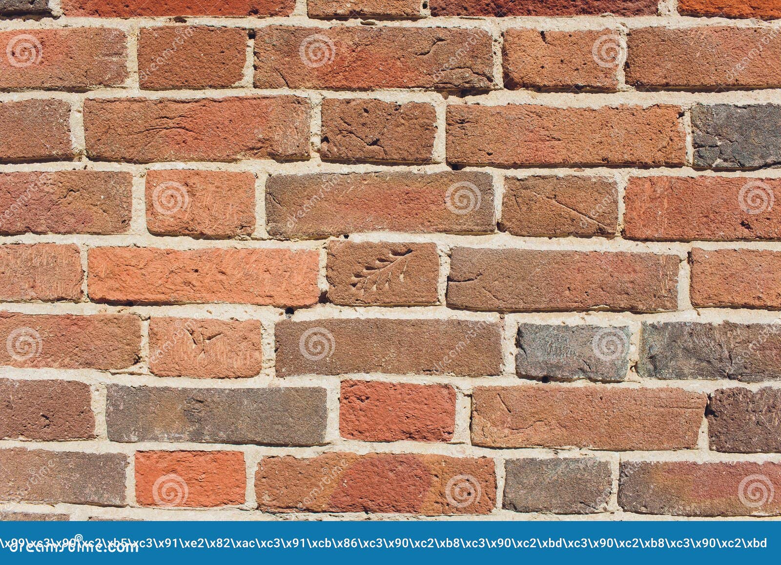 Rustic Red Brick Wall Used for House Construction. Stock Photo - Image ...