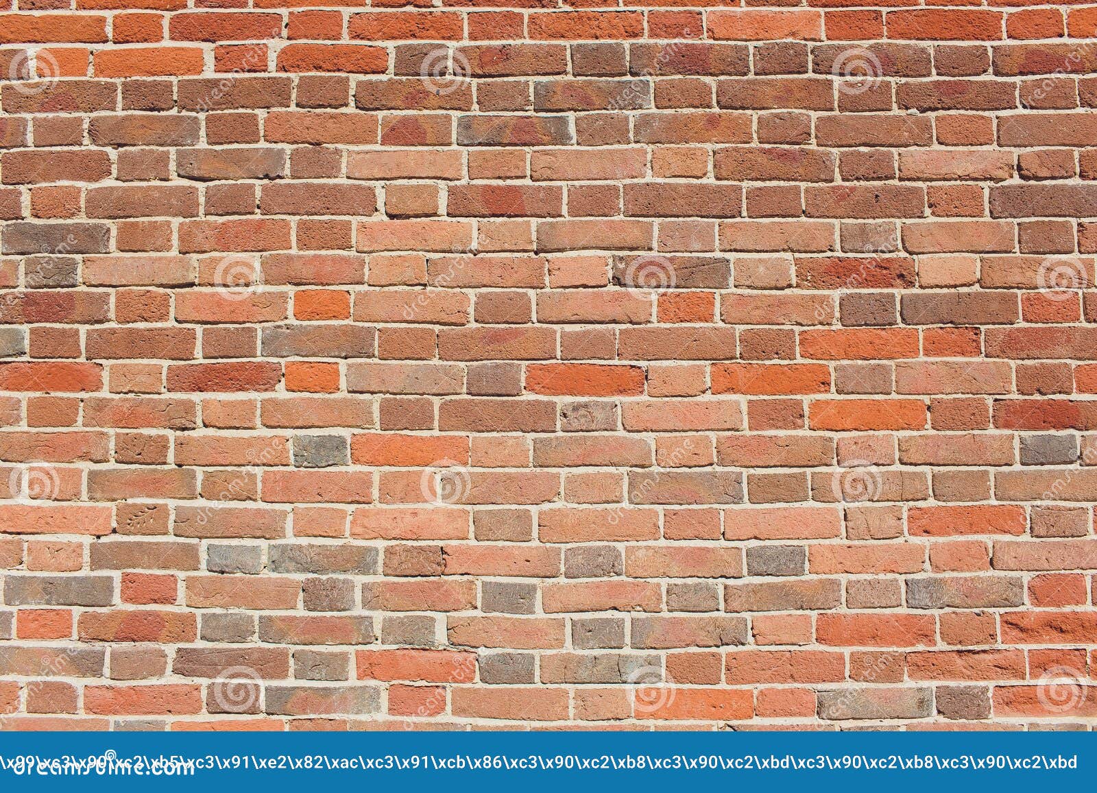Rustic Red Brick Wall Used for House Construction. Stock Photo - Image ...