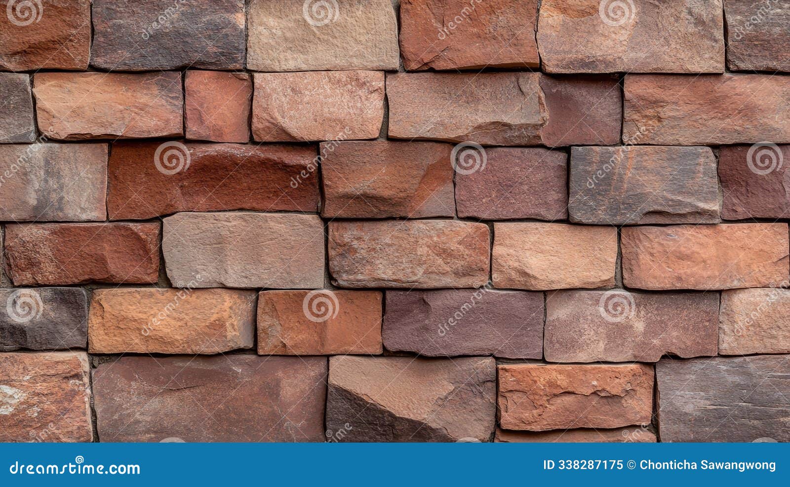 Rustic Red Brown Stone Wall Texture Background. Close-up View of ...