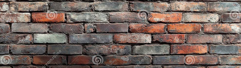 Rustic Red and Gray Brick Wall Texture Architectural Background a Stock ...