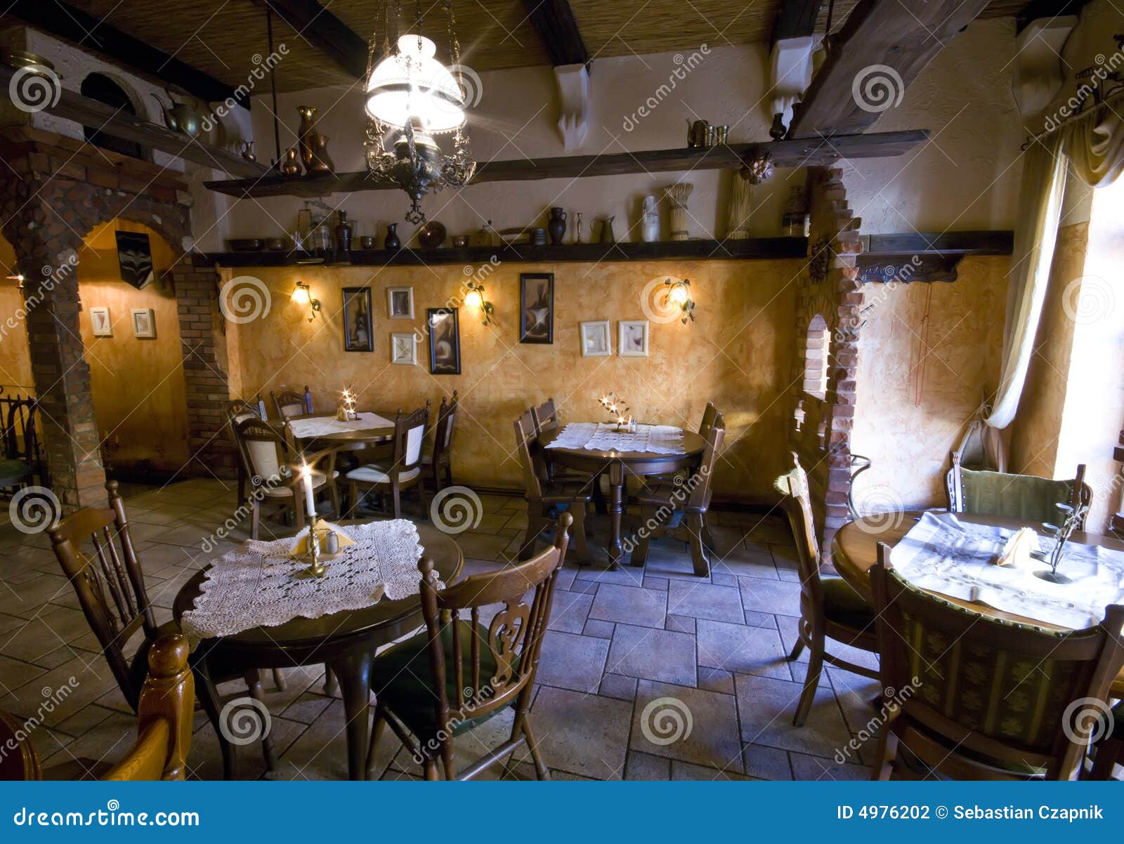 Rustic restaurant stock photo. Image of rustic, european - 4976202