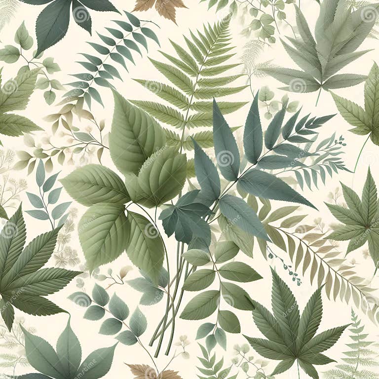 Rustic Retreat Pine Tree and Leaf Background Design, Generative AI ...