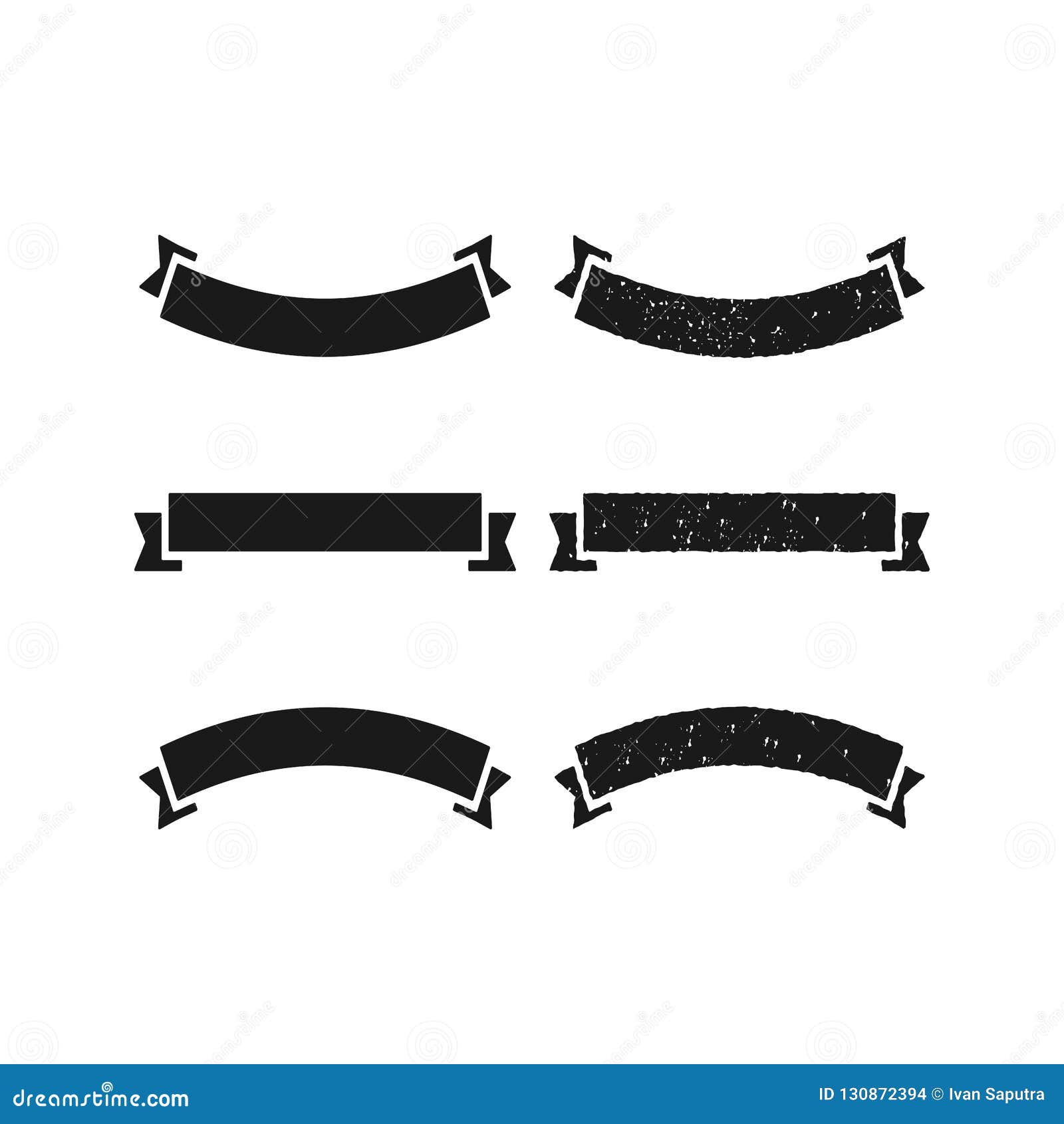 Rustic Banner and Ribbon Vector Collection Stock Vector - Illustration ...