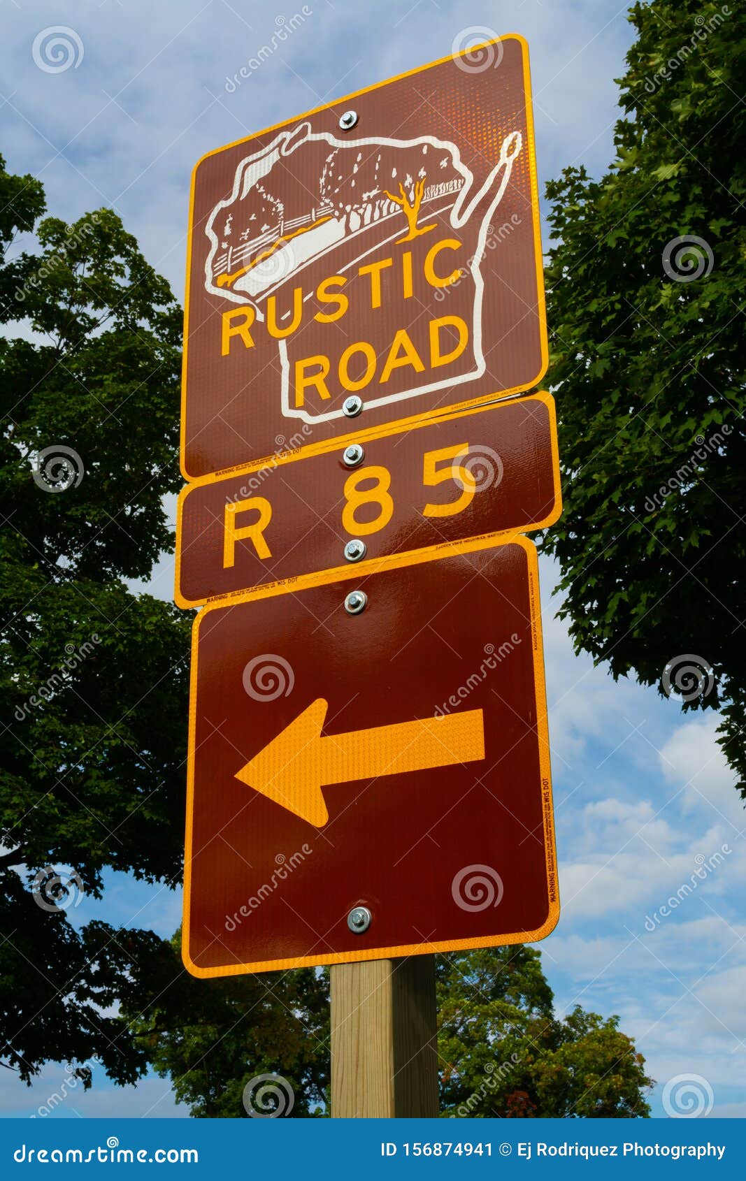 Rustic Road road sign stock image. Image of midwestern - 156874941