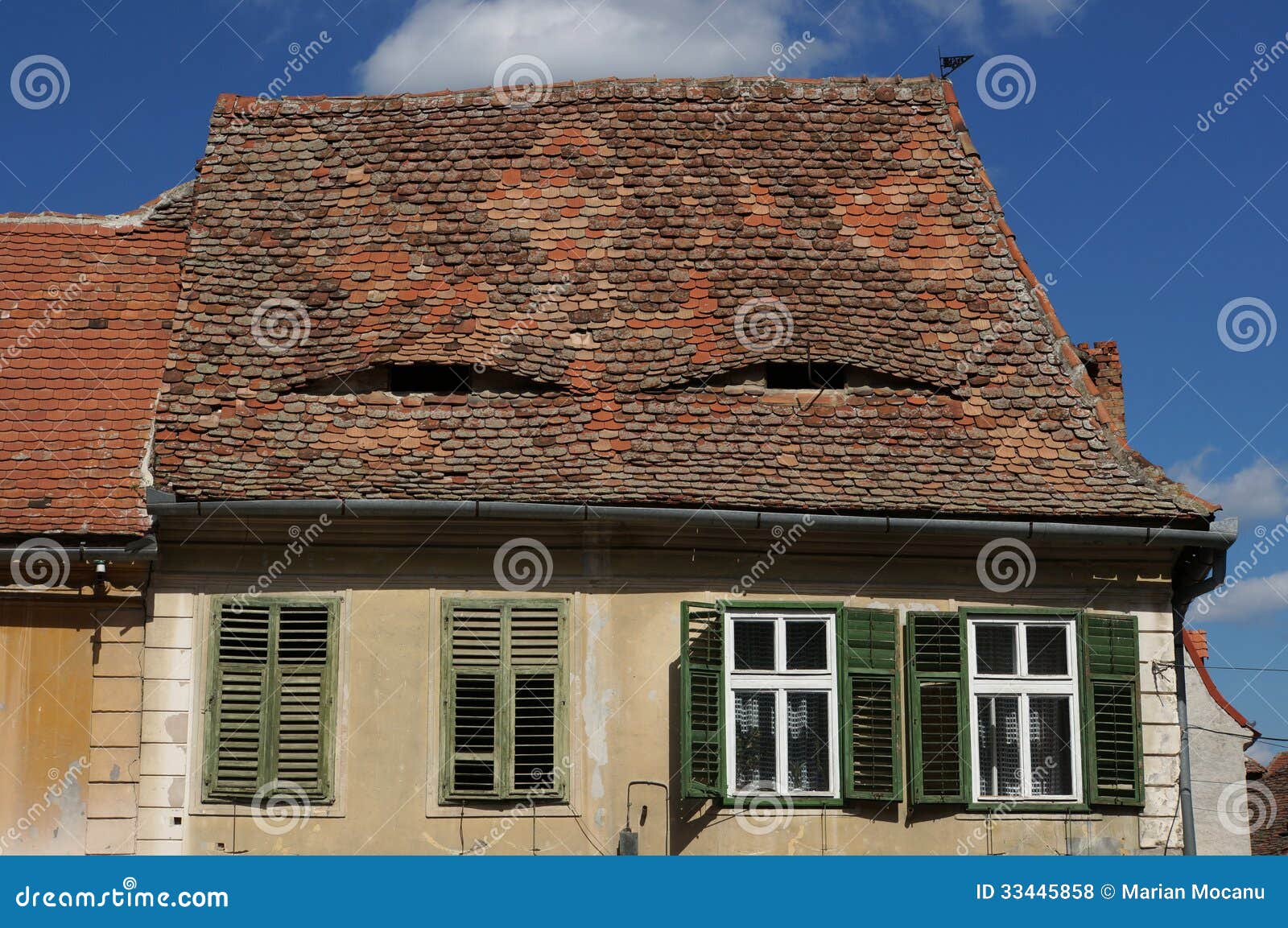 Rustic roof stock photo. Image of heramanstadt, german - 33445858