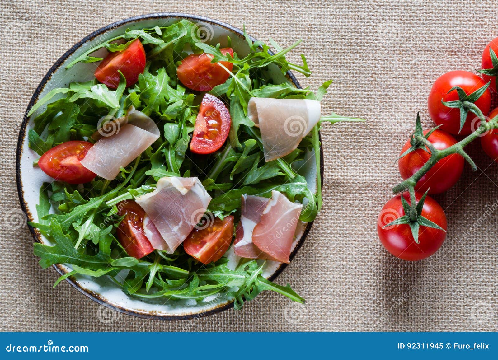 Rustic ruccola salad stock image. Image of colorful, rucola - 92311945