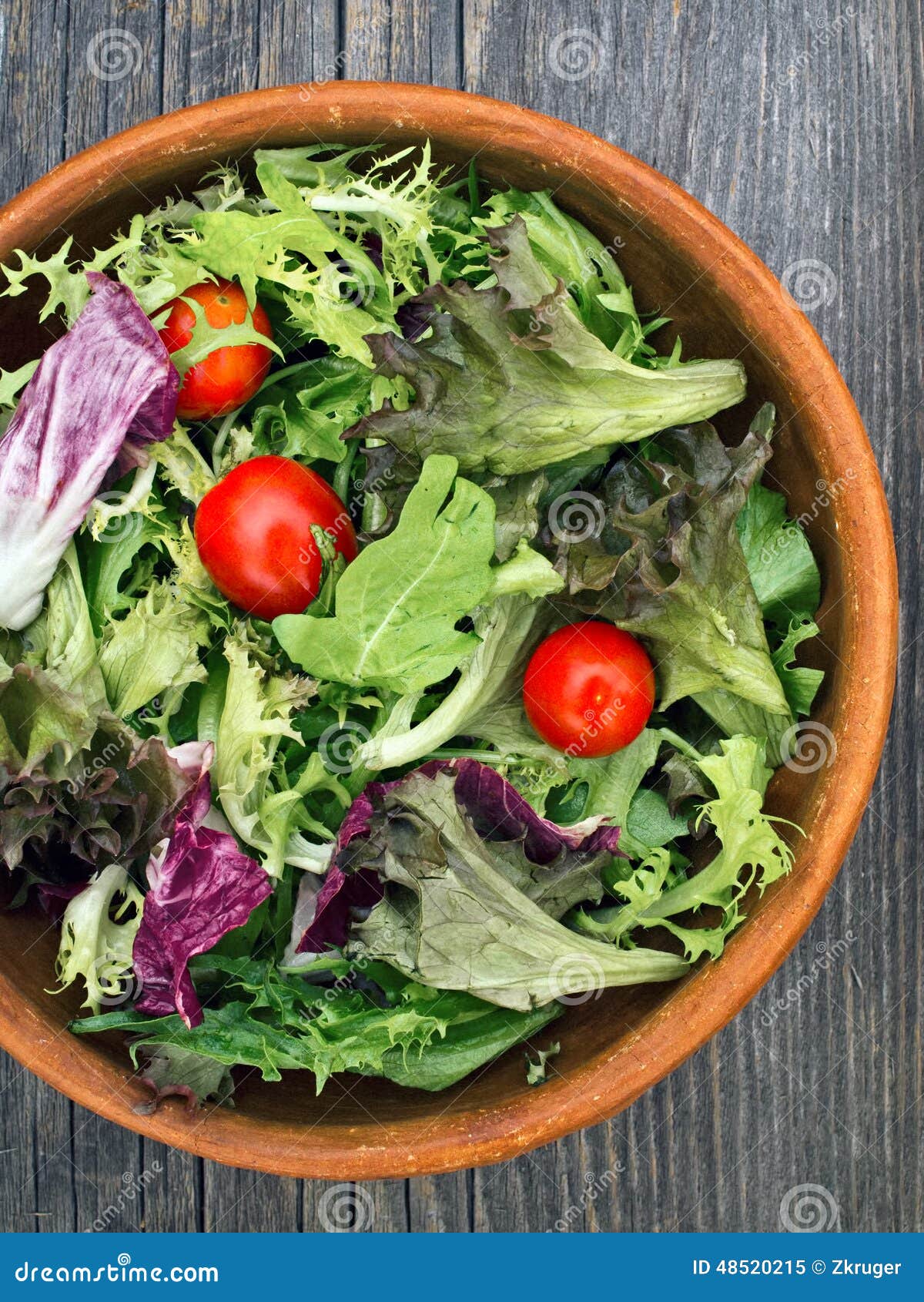 Rustic salad greens stock image. Image of vegetable, vertical - 48520215