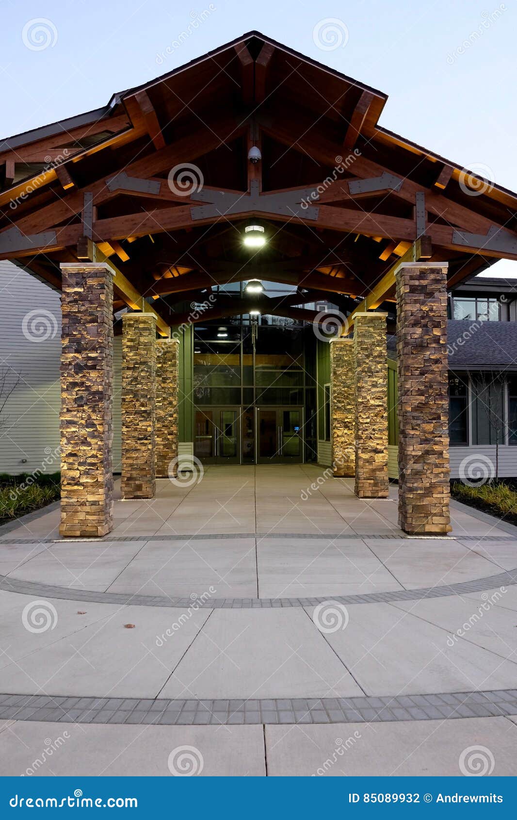 Rustic School Architecture stock photo. Image of cement - 85089932