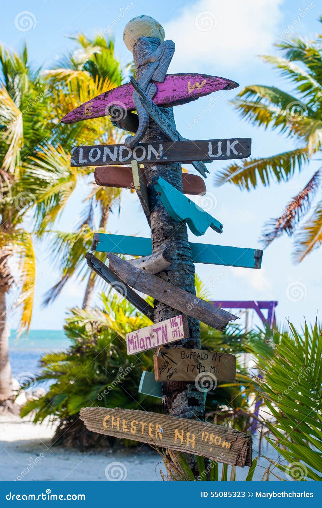 Rustic Sign Post stock image. Image of colorful, foreground - 55085323