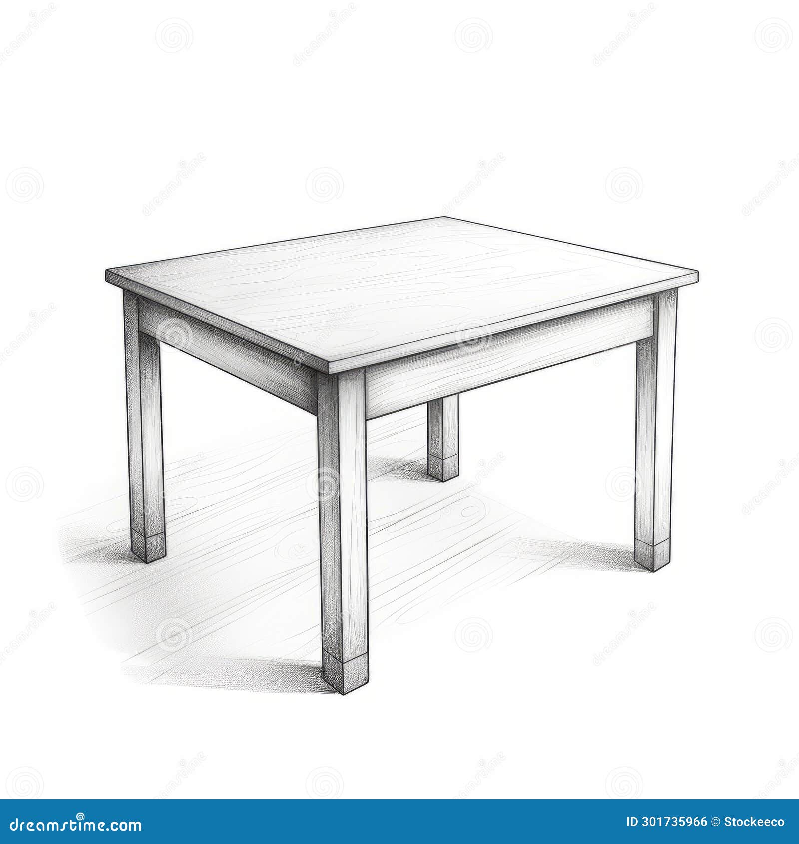 Rustic Simplicity: a Stunning Drawing of a Small White Dining Table ...