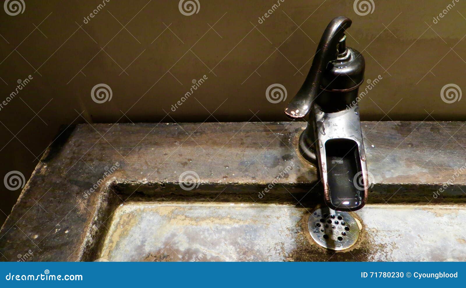 Rustic sink faucet stock photo. Image of wash, waterpump - 71780230