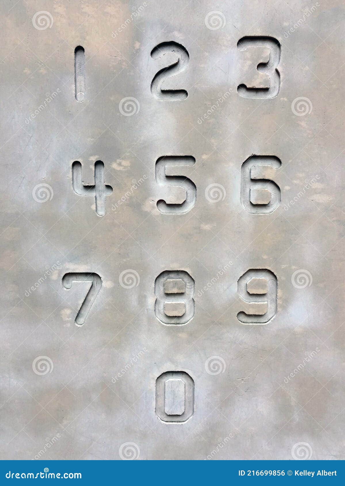 Rustic Slab of Engraved Numbers Stock Photo - Image of background, slab ...