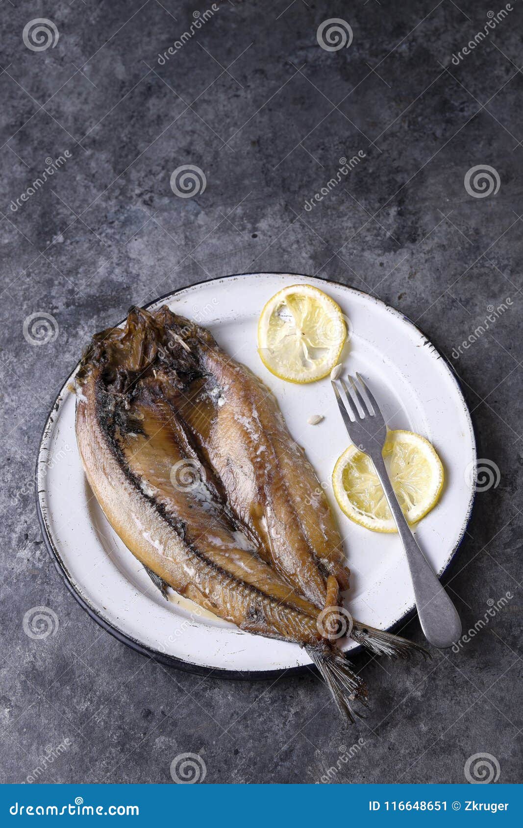Rustic Smoked English Kippers Stock Image - Image of three, american ...