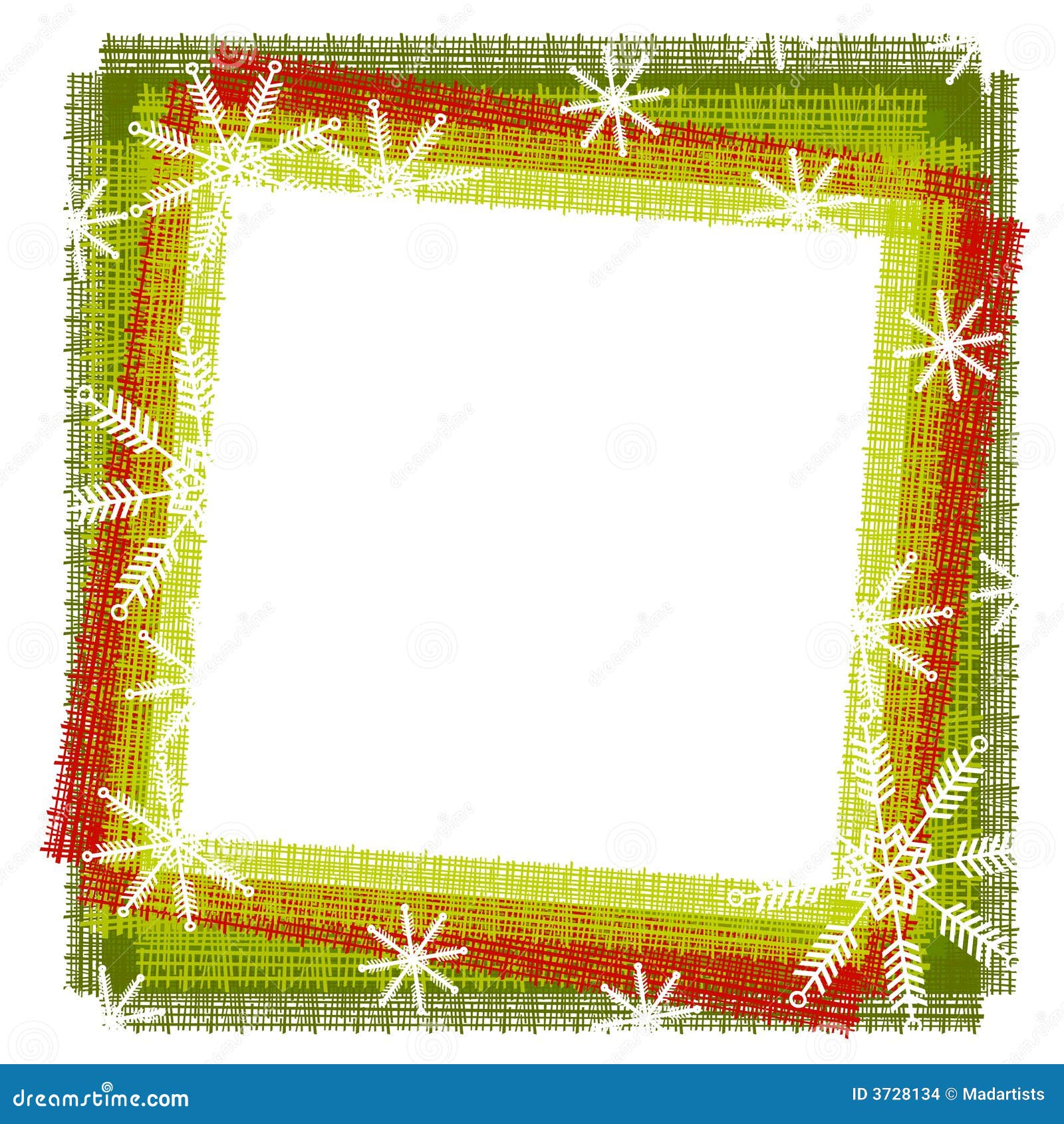 Rustic Snowflake Frame or Border 2 Stock Illustration - Illustration of ...