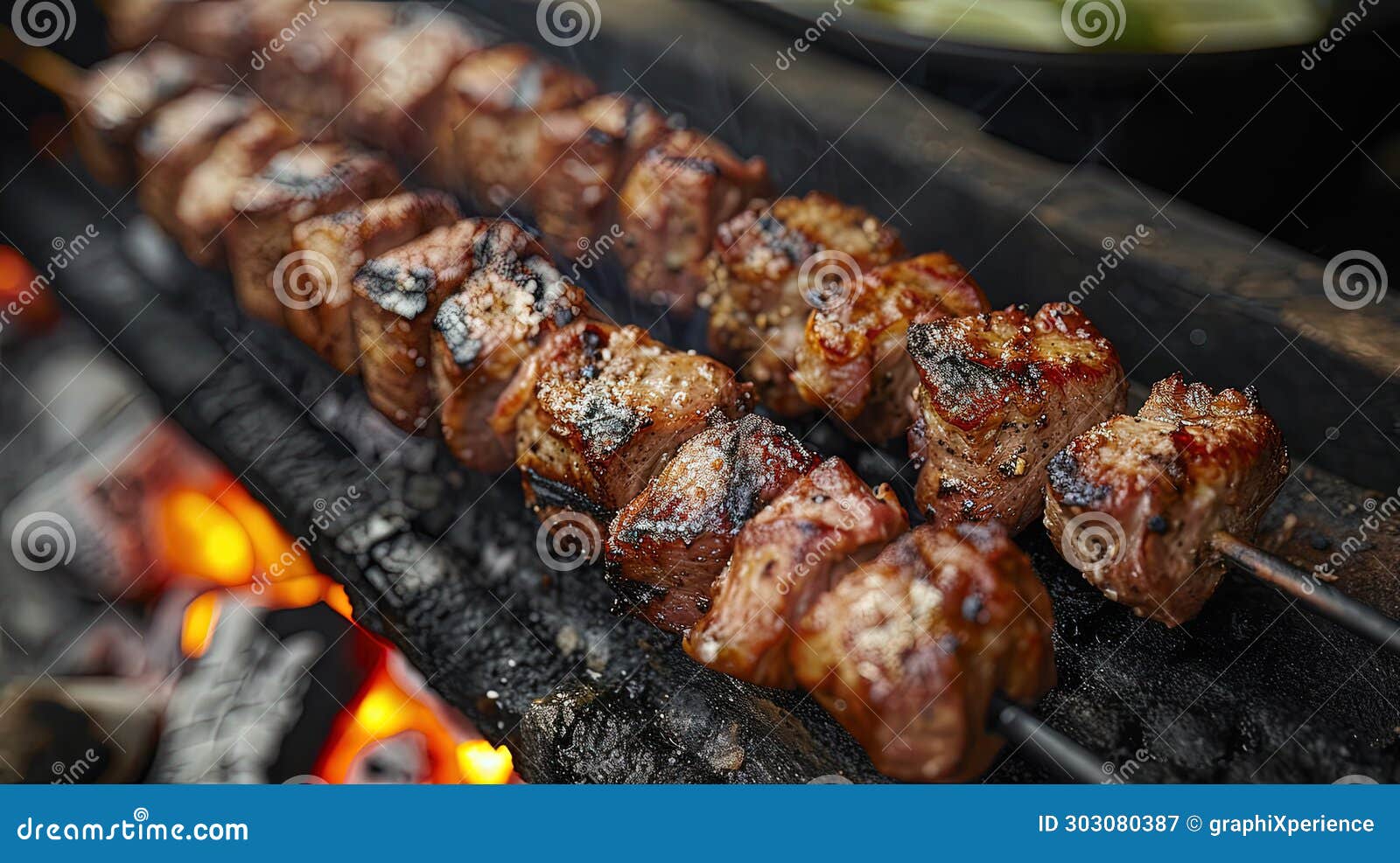 Rustic Souvla Delight stock illustration. Illustration of ...