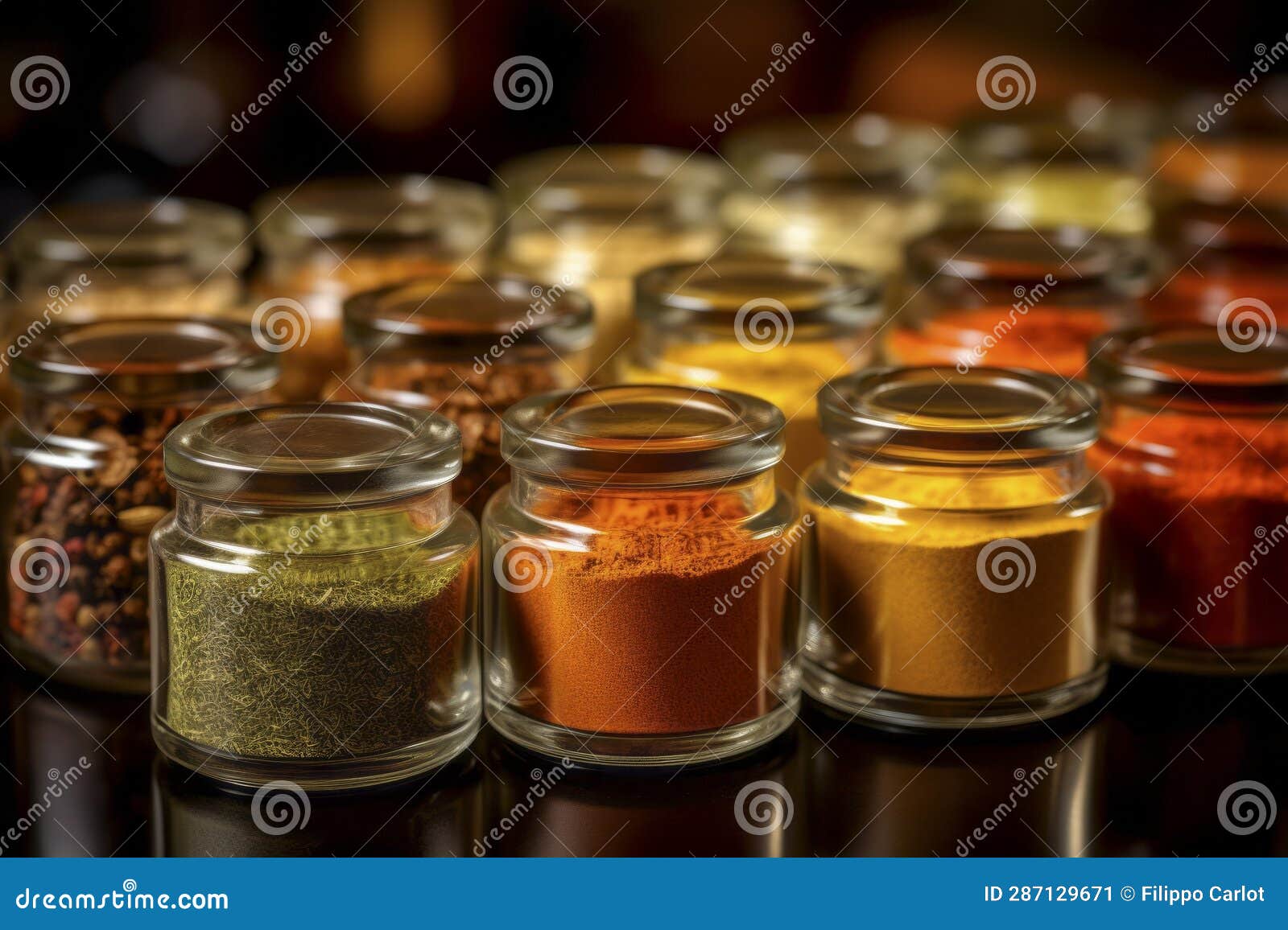 Rustic Spice Assortment Display Stock Image - Image of seeds, paprika ...