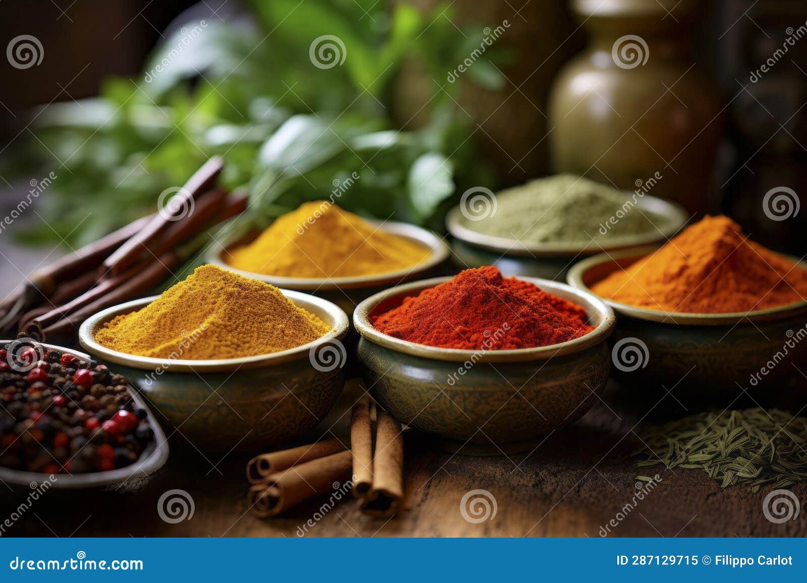Rustic Spice Assortment Display Stock Image - Image of assortment ...