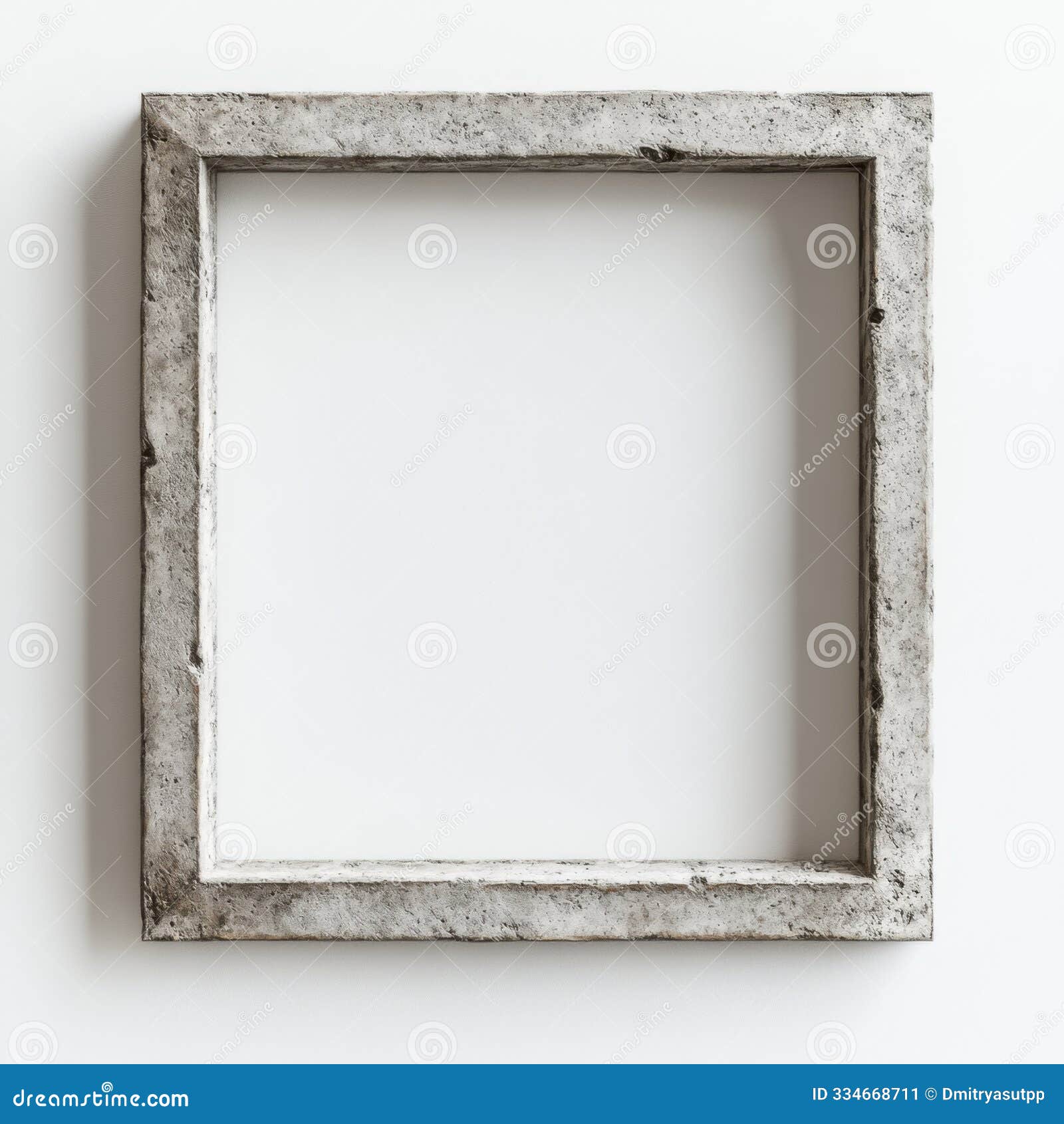 Rustic Square Concrete Picture Frame on Plain White Background for ...