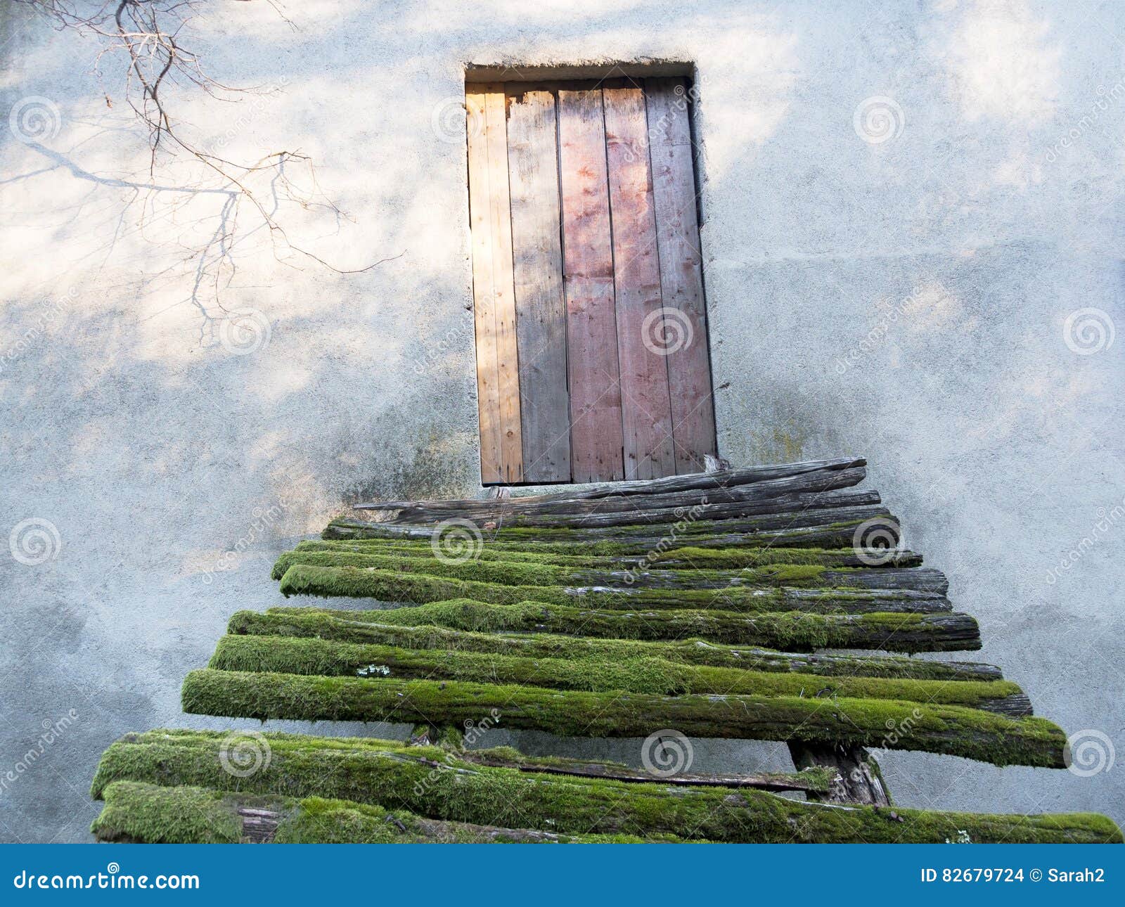 Rustic Steps To Old Doorway Stock Photo - Image of wooden, moss: 82679724