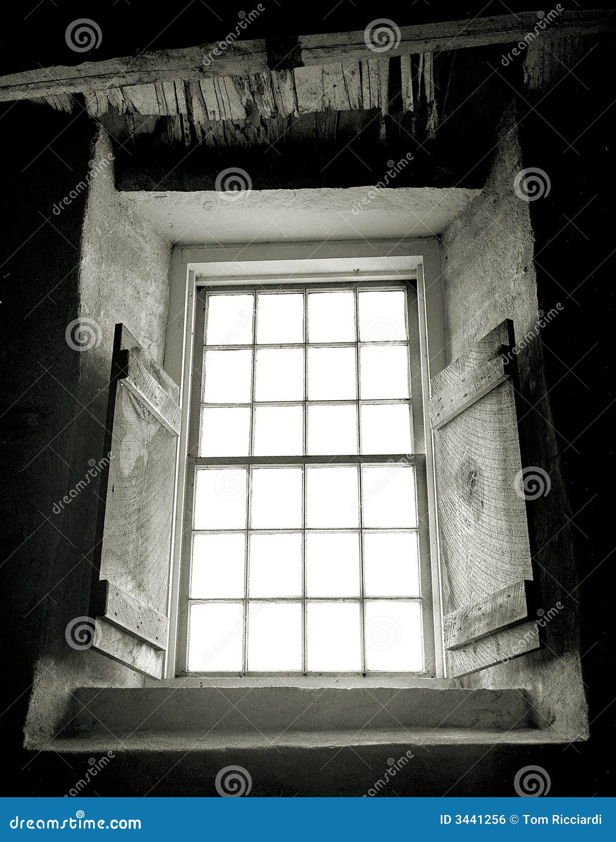 Rustic Shaker Stone Barn Window Interior Stock Photo - Image of window ...