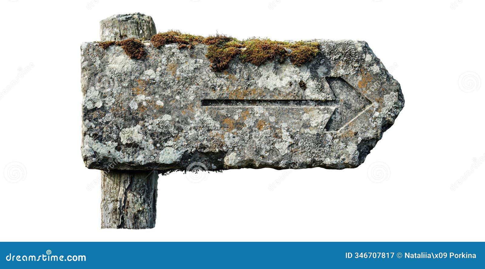 Rustic Stone Direction Arrow Isolated on Transparent Background Stock ...