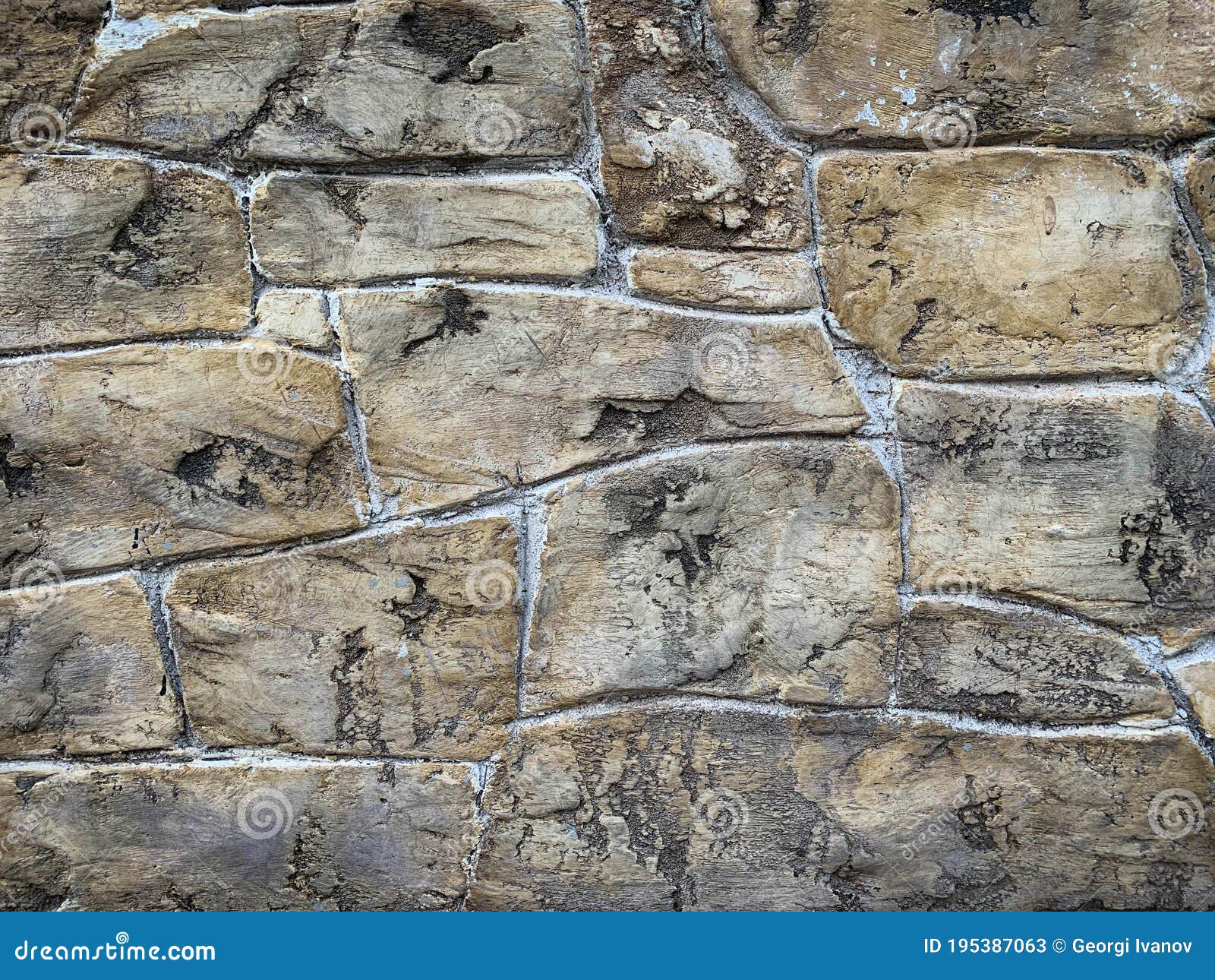 Rustic Stone Handcrafted Wall Background Stock Image - Image of brick ...