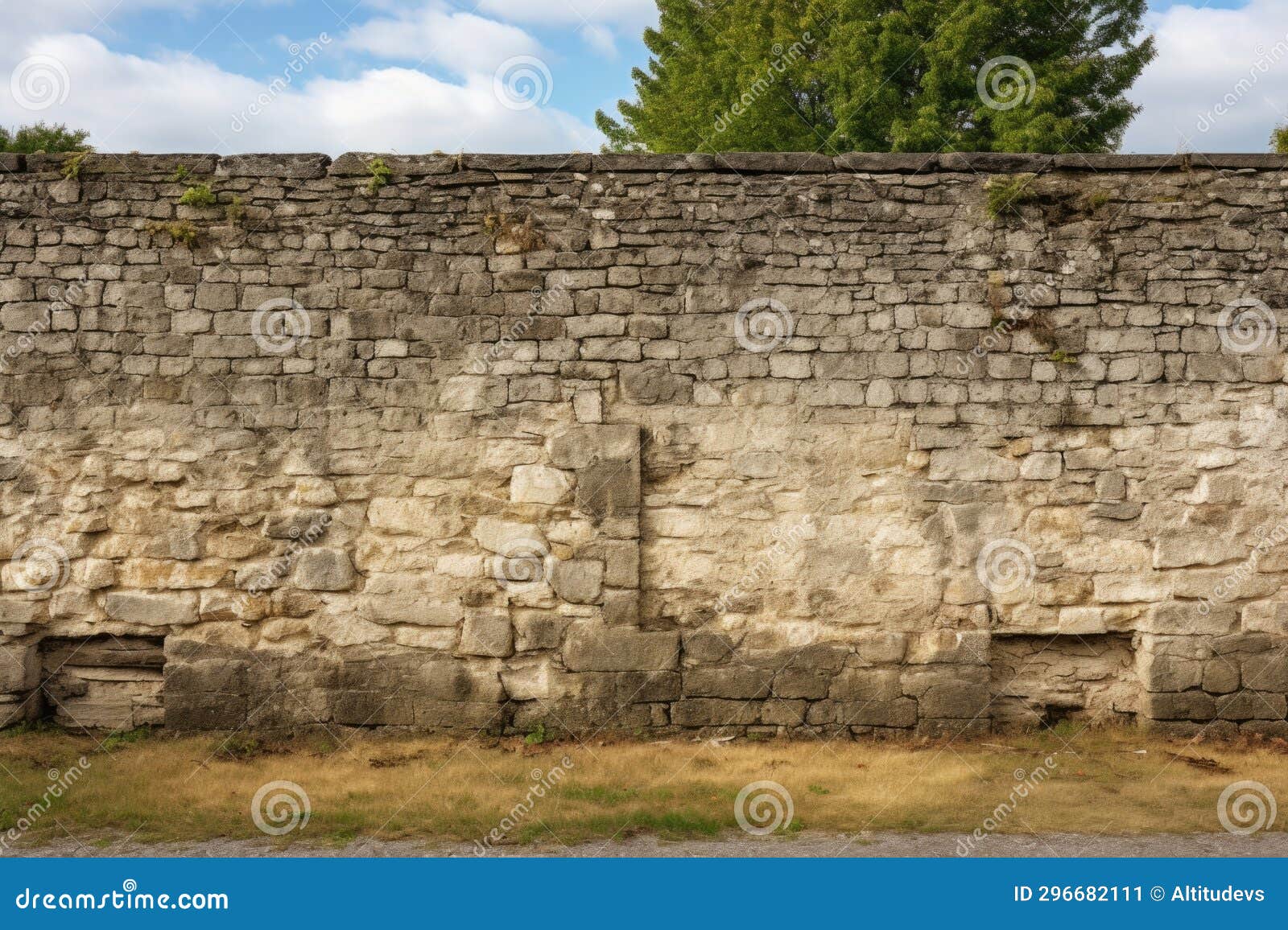 Rustic Stone Wall Details of a Country Manor Stock Image - Image of ...