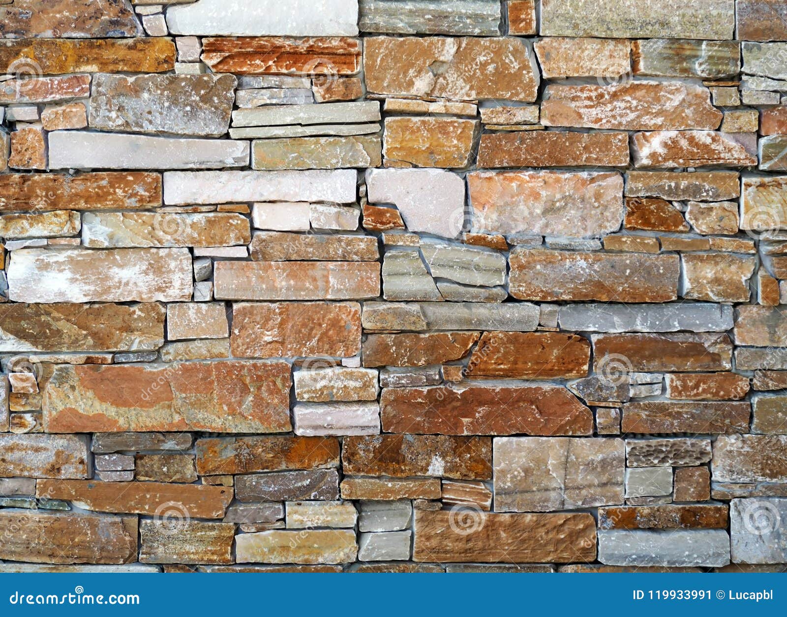 Rustic Stone Wall Made of Irregular Bricks with Different Size ...