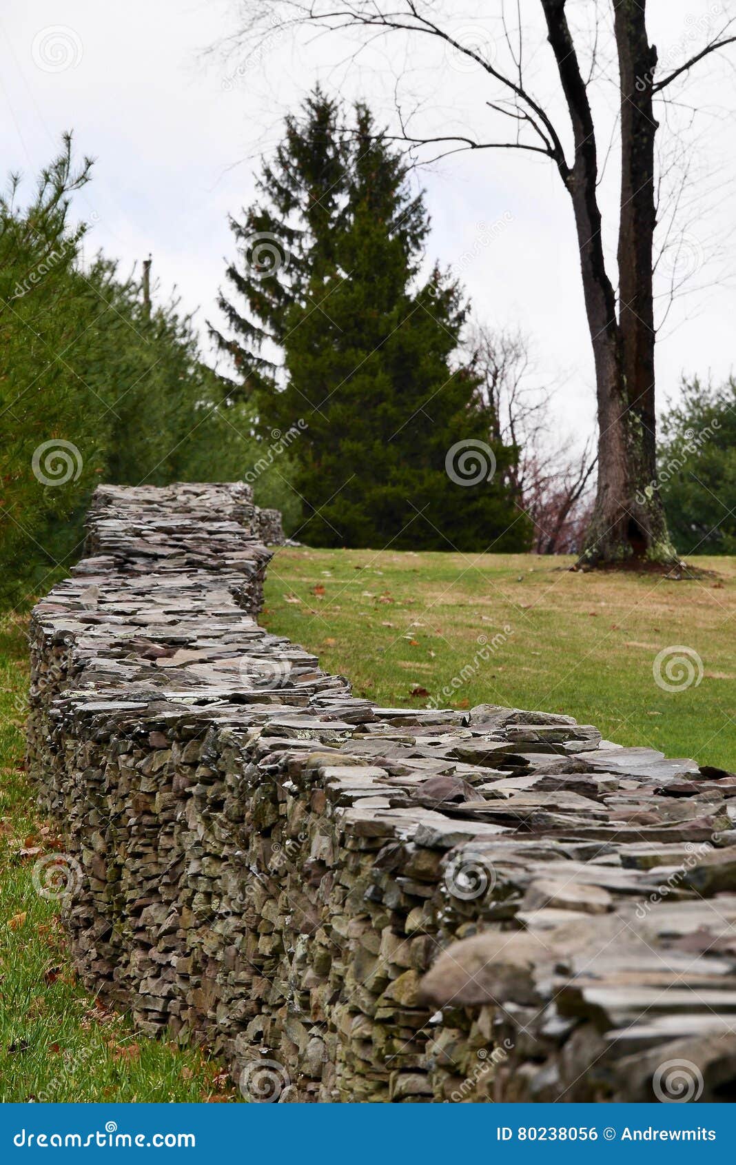 Rustic Stone Wall stock photo. Image of rural, landscaping - 80238056