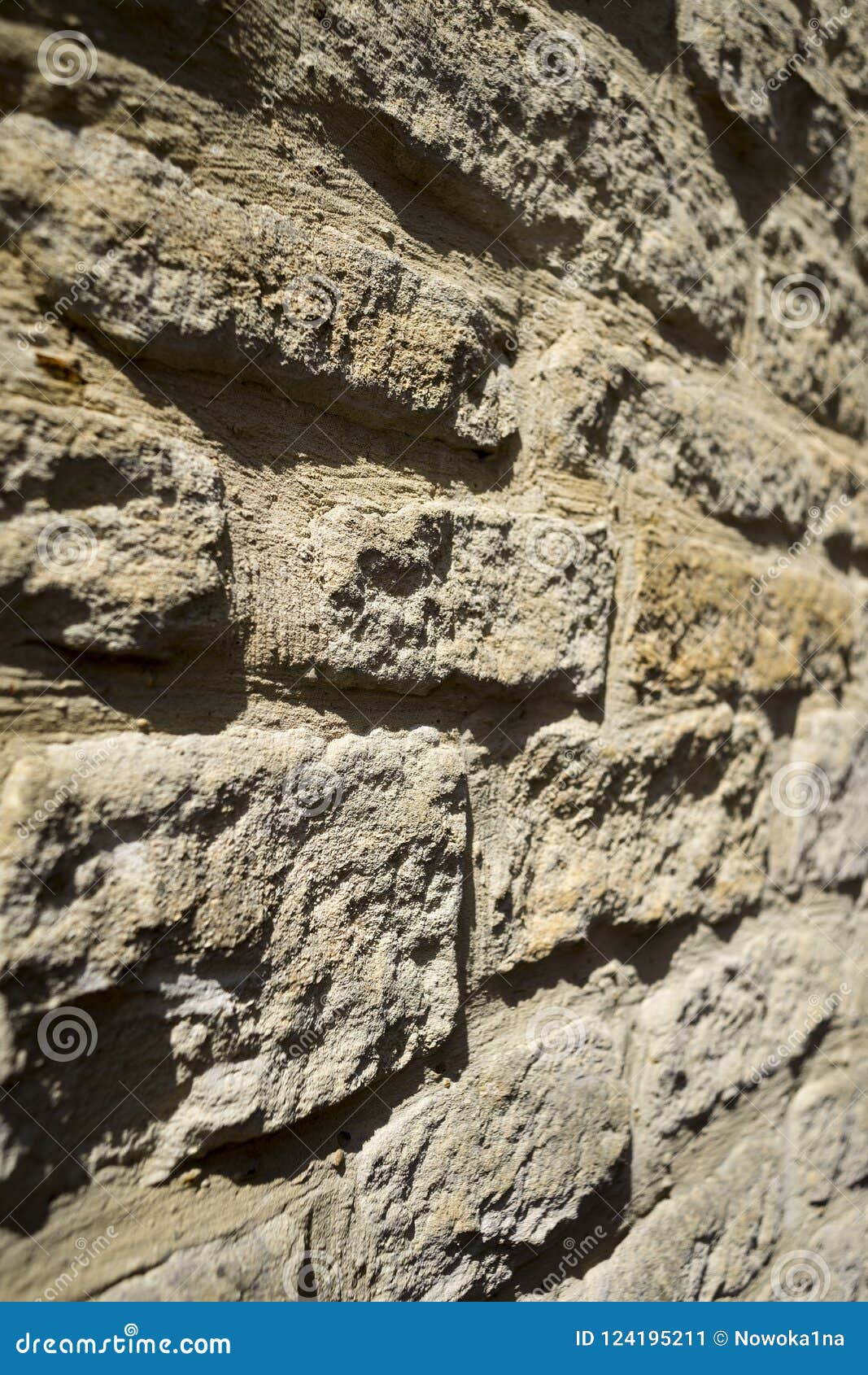 A Rustic Stone Wall in the Sunshine Stock Image - Image of architecture ...
