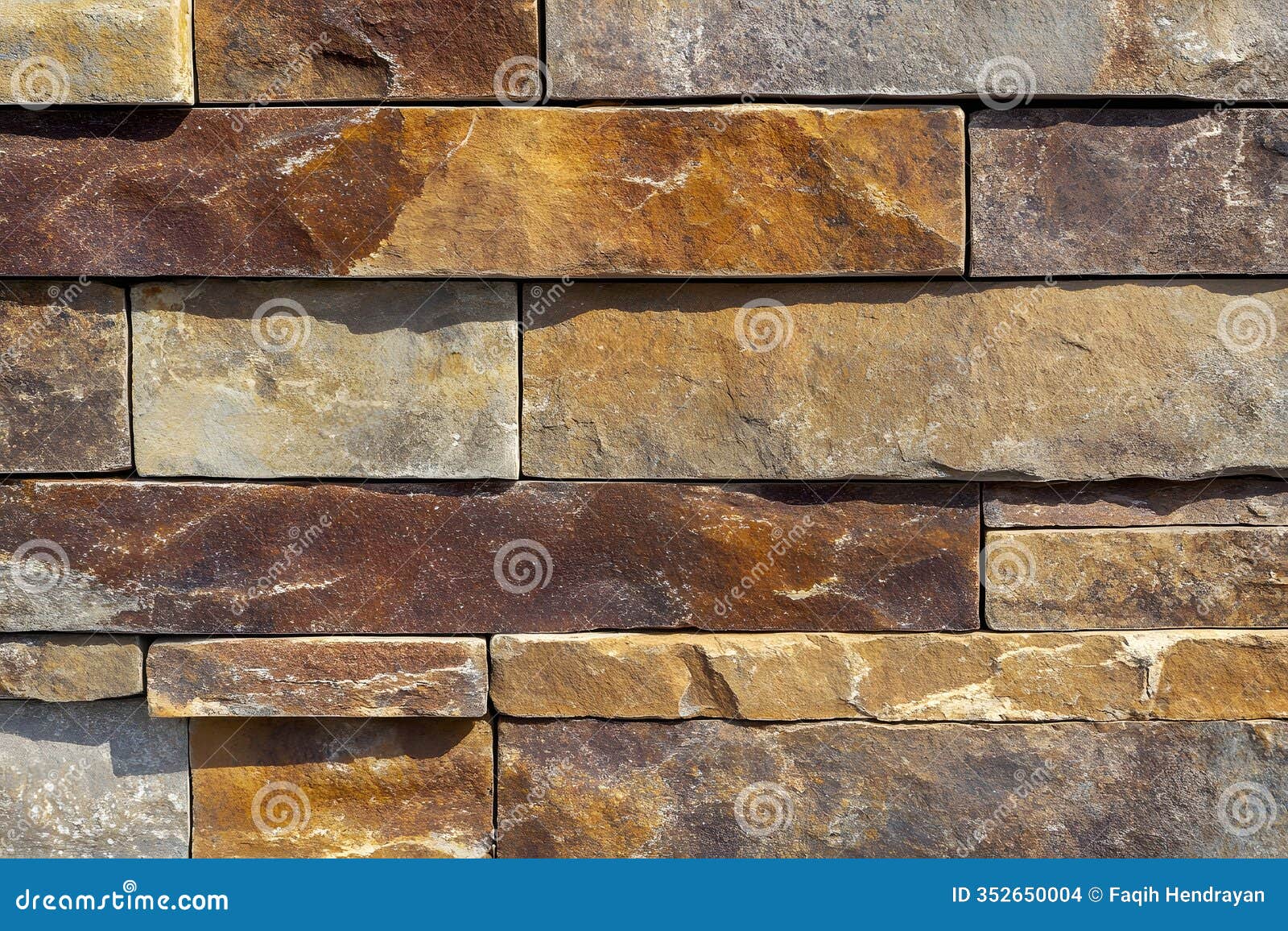 Rustic Stone Wall Texture: Brown, Tan, and Gray Blocks Stock ...