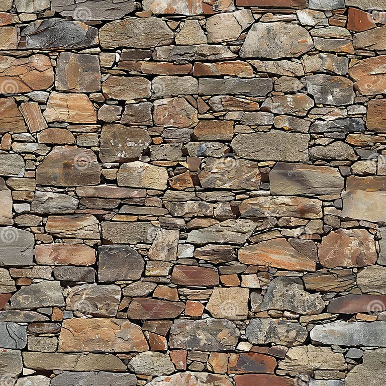 Rustic Stone Wall Texture, Seamless Pattern, Rough Surface Background ...