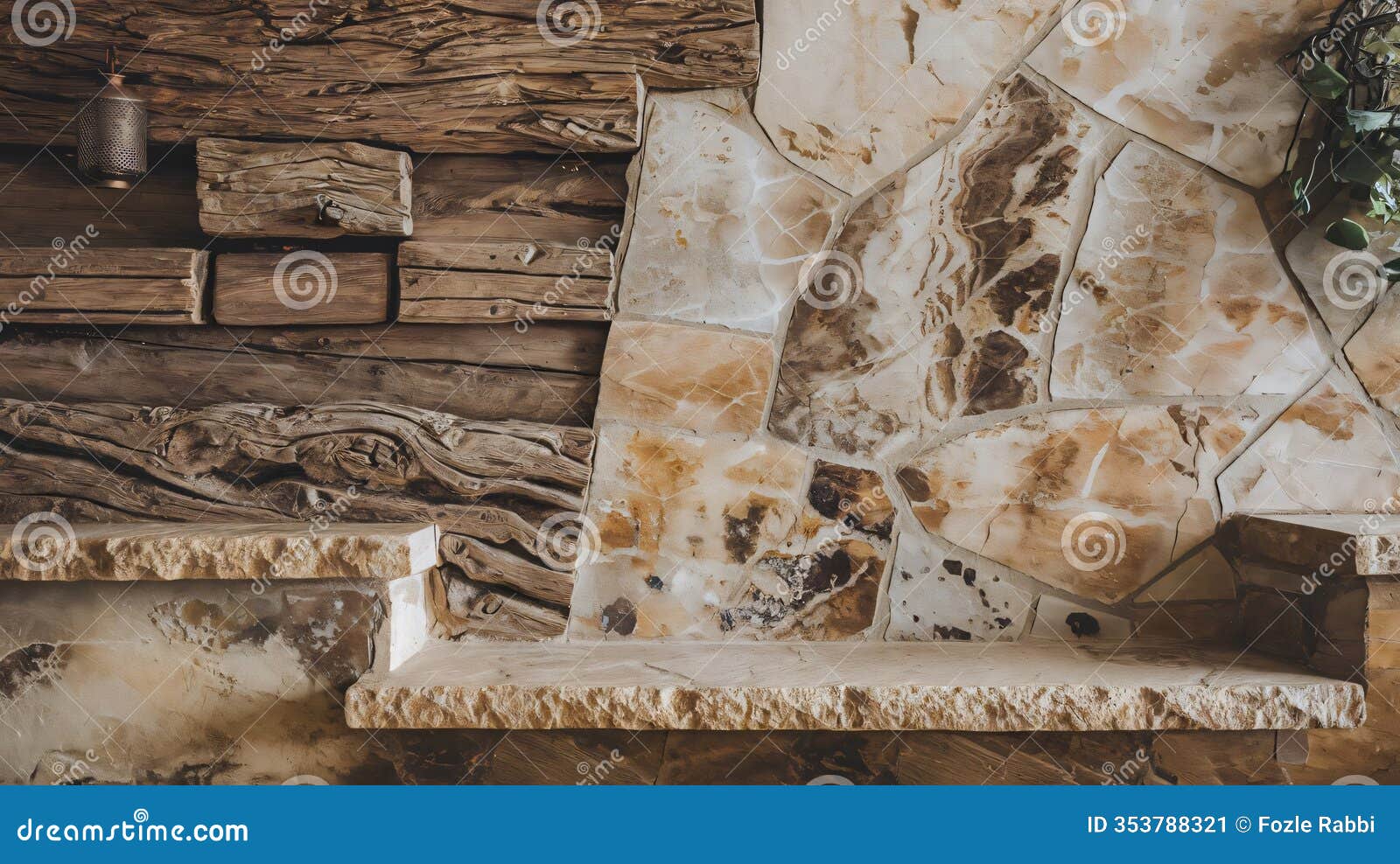 Rustic Stone and Wood Wall Texture Background, Good Resolution Stock ...