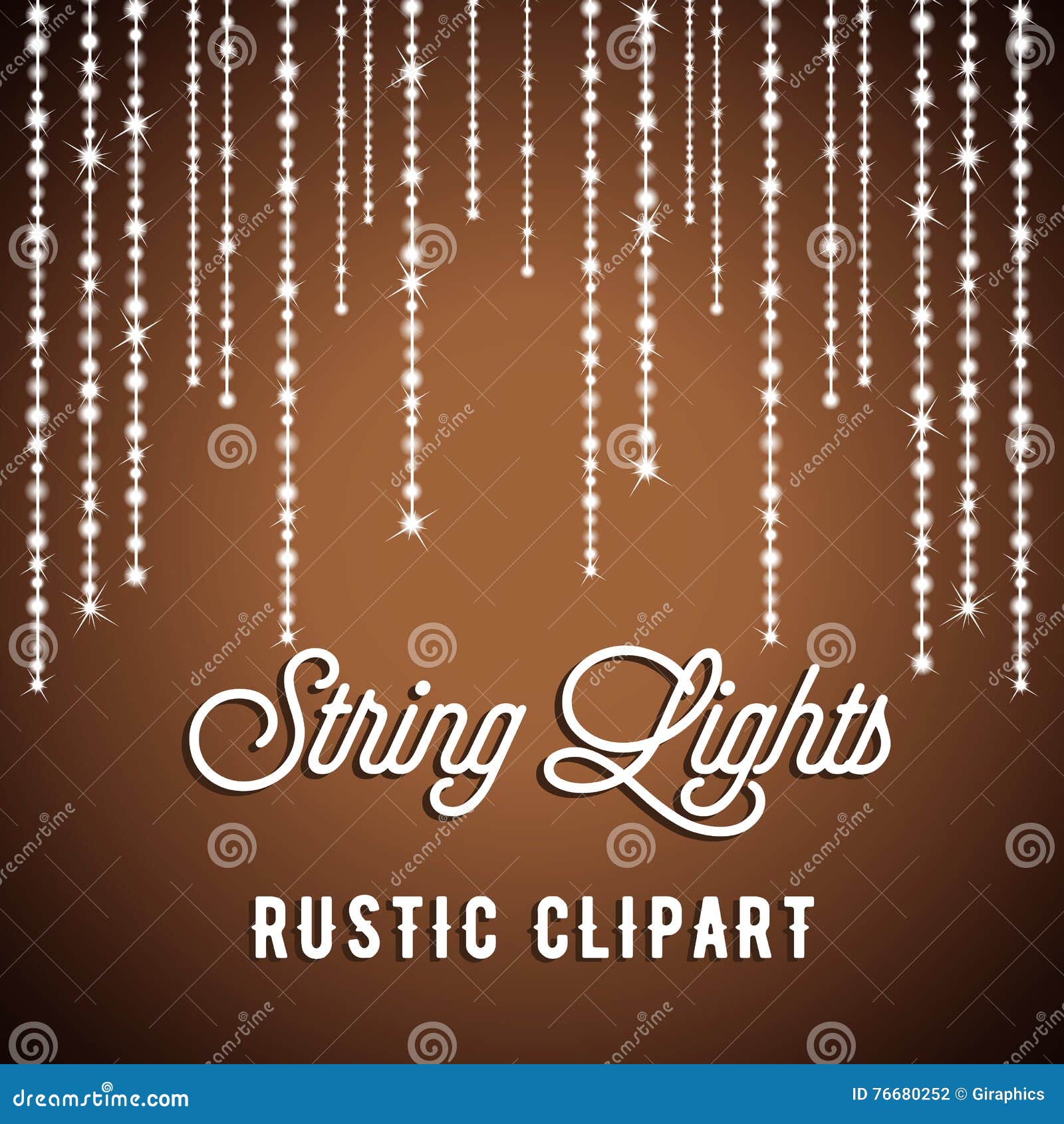 Rustic String Lights Background Cartoon Vector | CartoonDealer.com ...