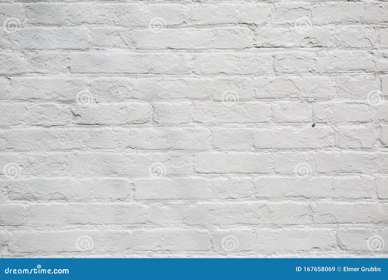 Rustic Style Painted White Brick Wall Background Stock Image - Image of ...