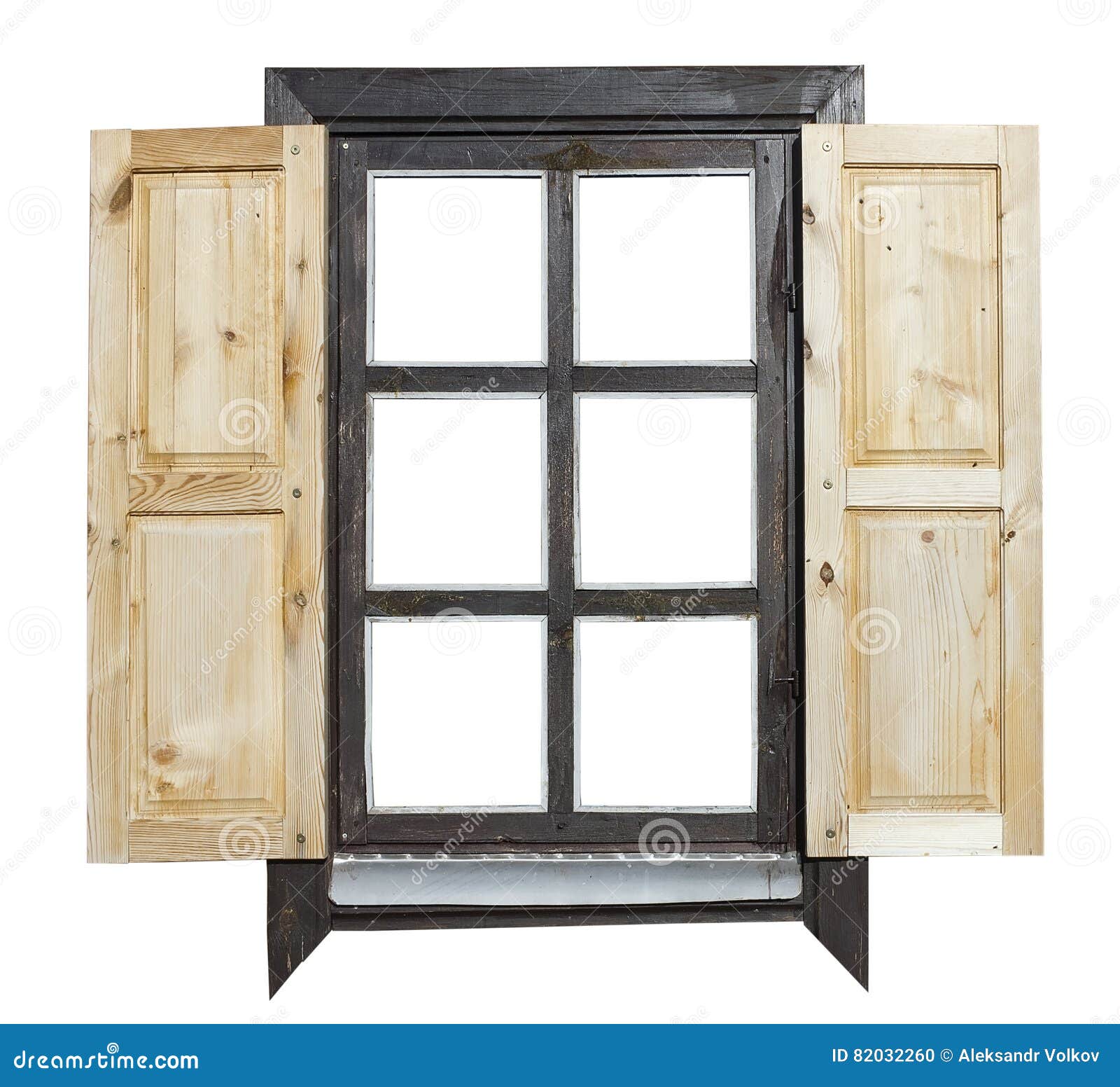 Rustic Style Window Isolated Stock Photo - Image of home, building ...