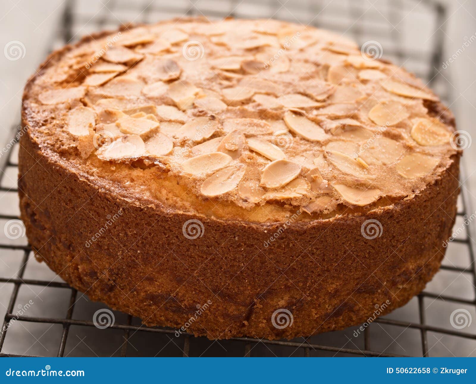 Rustic swedish almond cake stock photo. Image of closeup - 50622658
