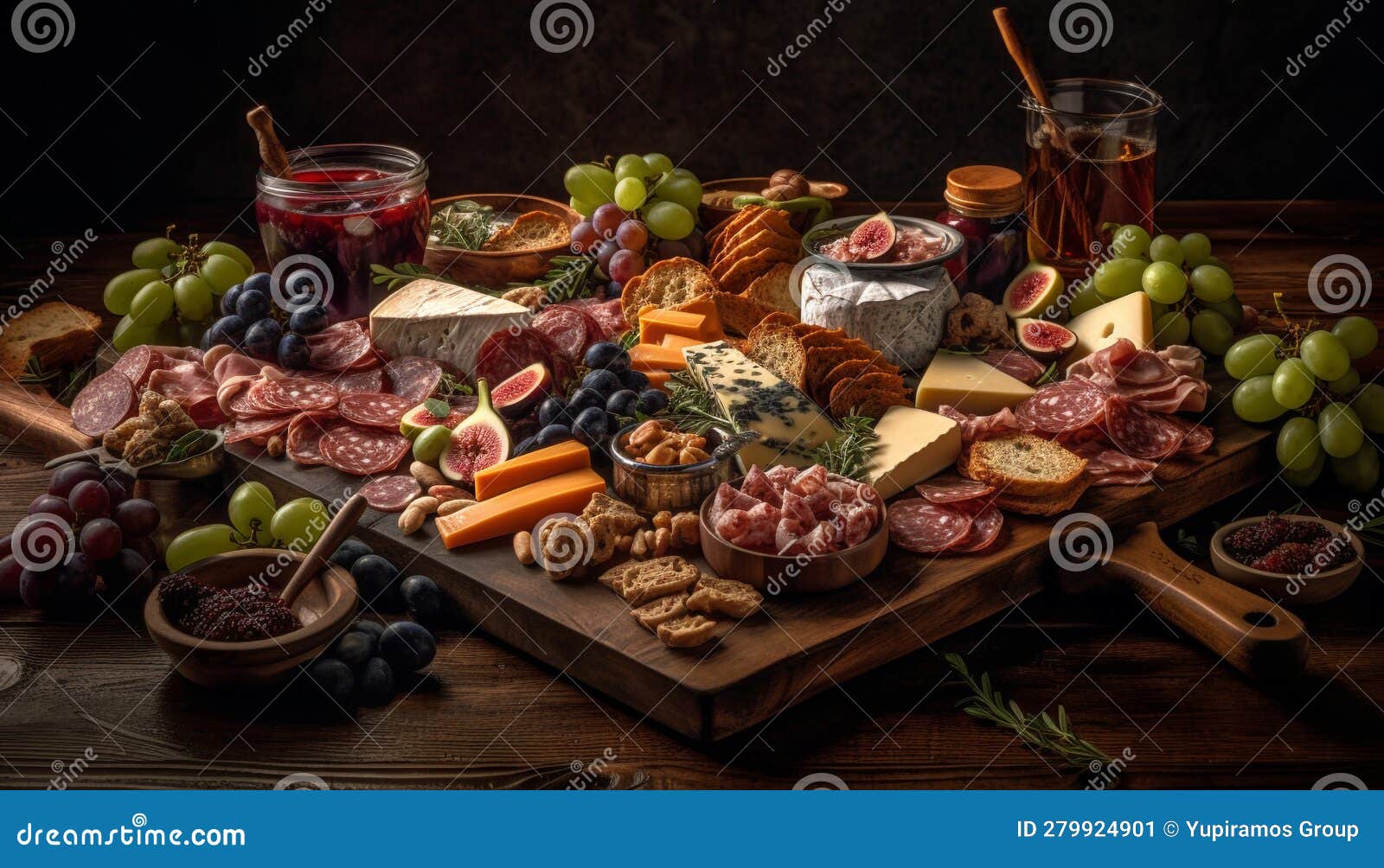 Rustic Table Displays Gourmet Meat, Fruit, and Cheese Variations ...