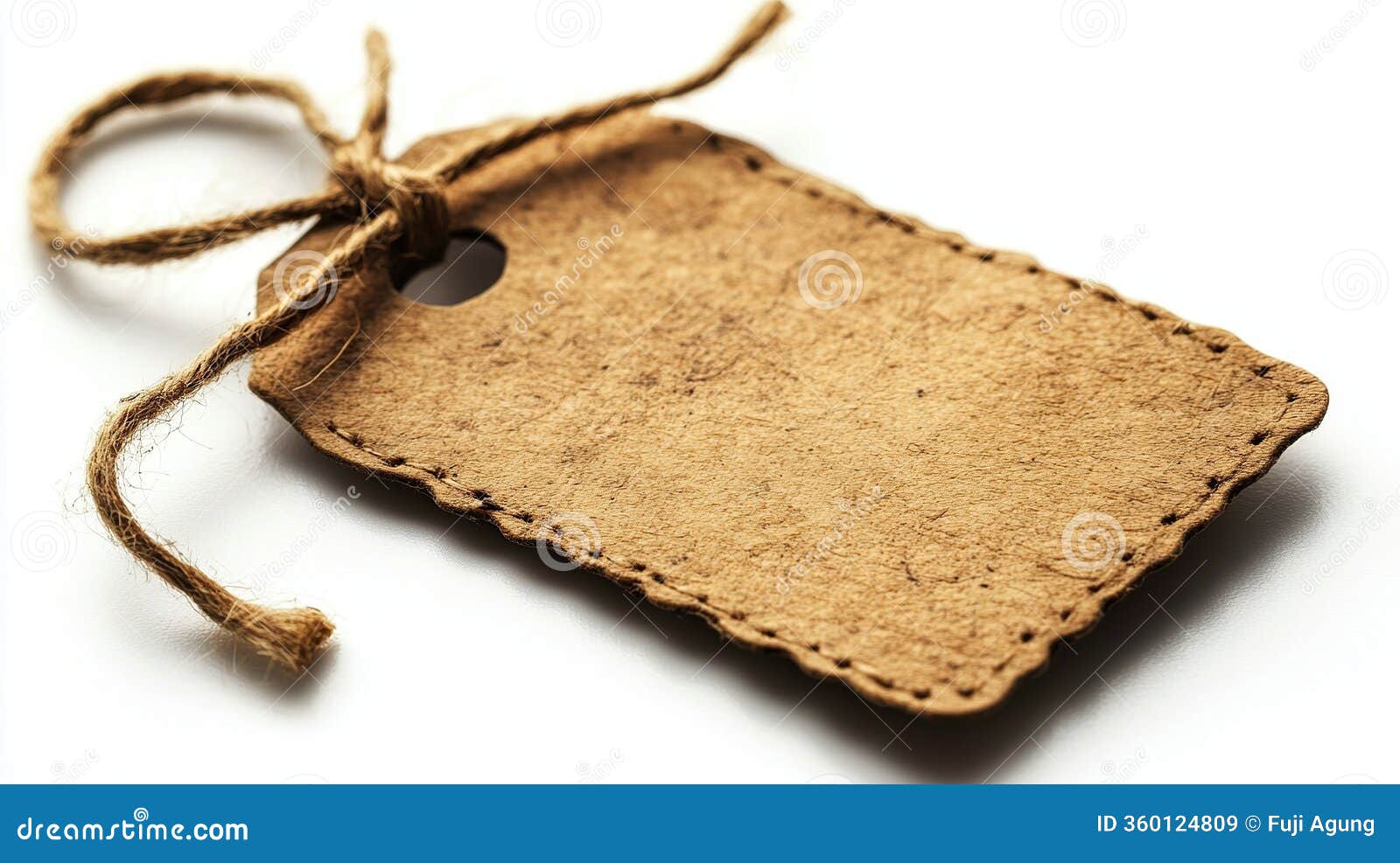 Rustic Tag, Tied Twine, Blank Space, White Background, Craft Label ...