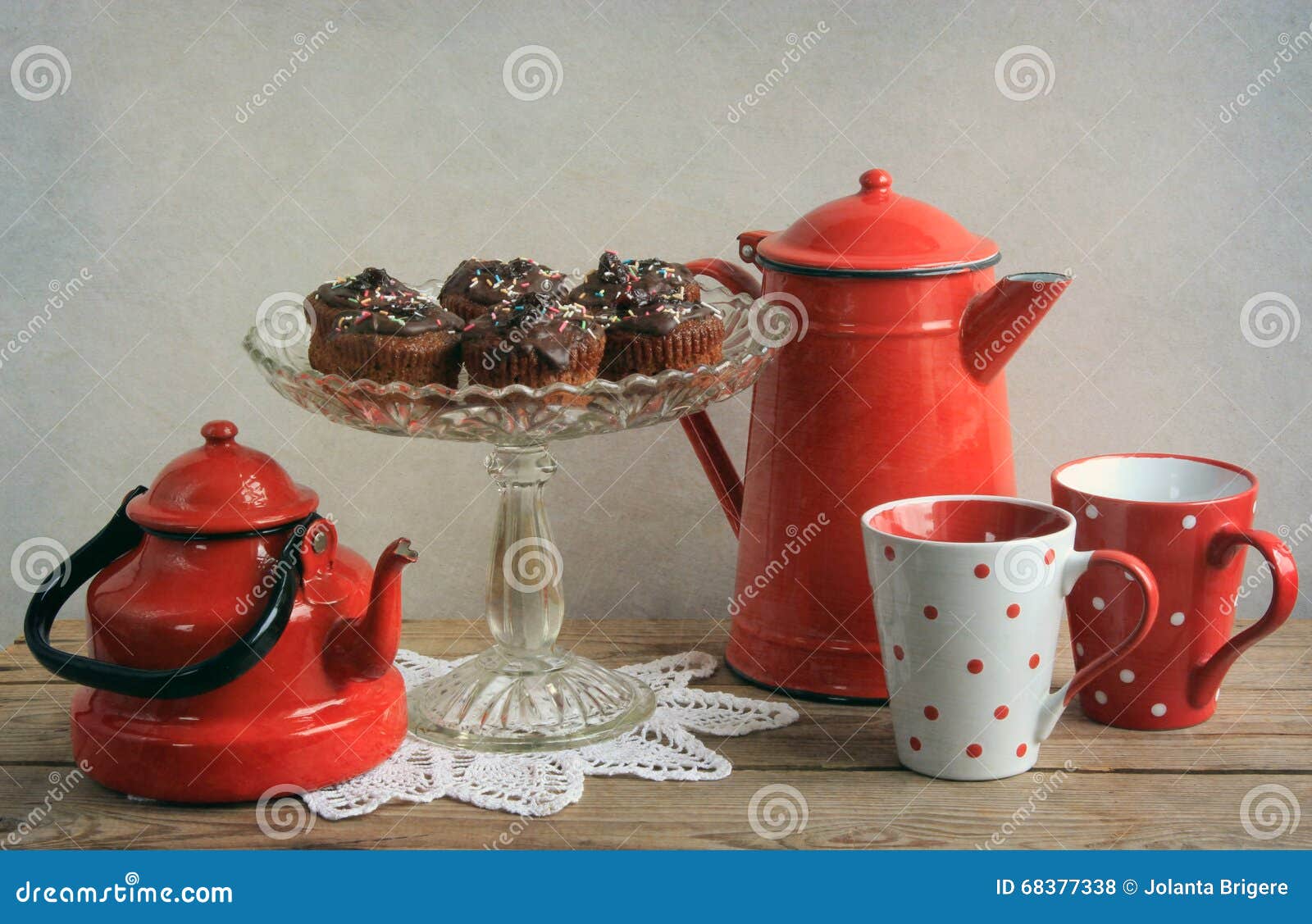 Rustic tea drinking stock photo. Image of dish, muffin - 68377338