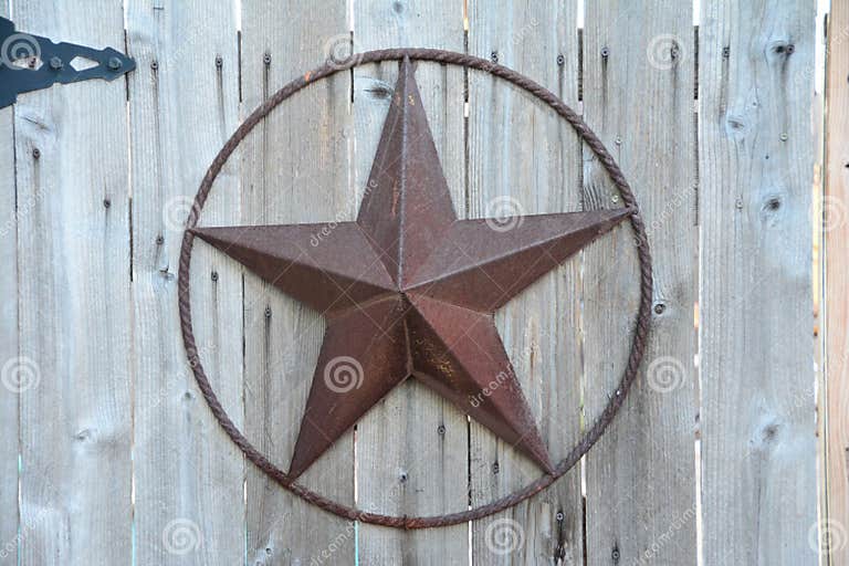 Rustic texas star stock image. Image of rusty, gate, wooden - 83571443