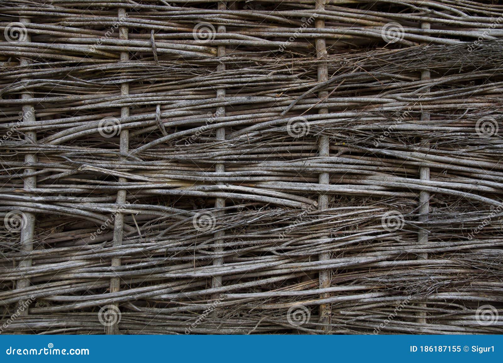 Rustic Texture of Interlaced Branches Stock Image - Image of ancient ...