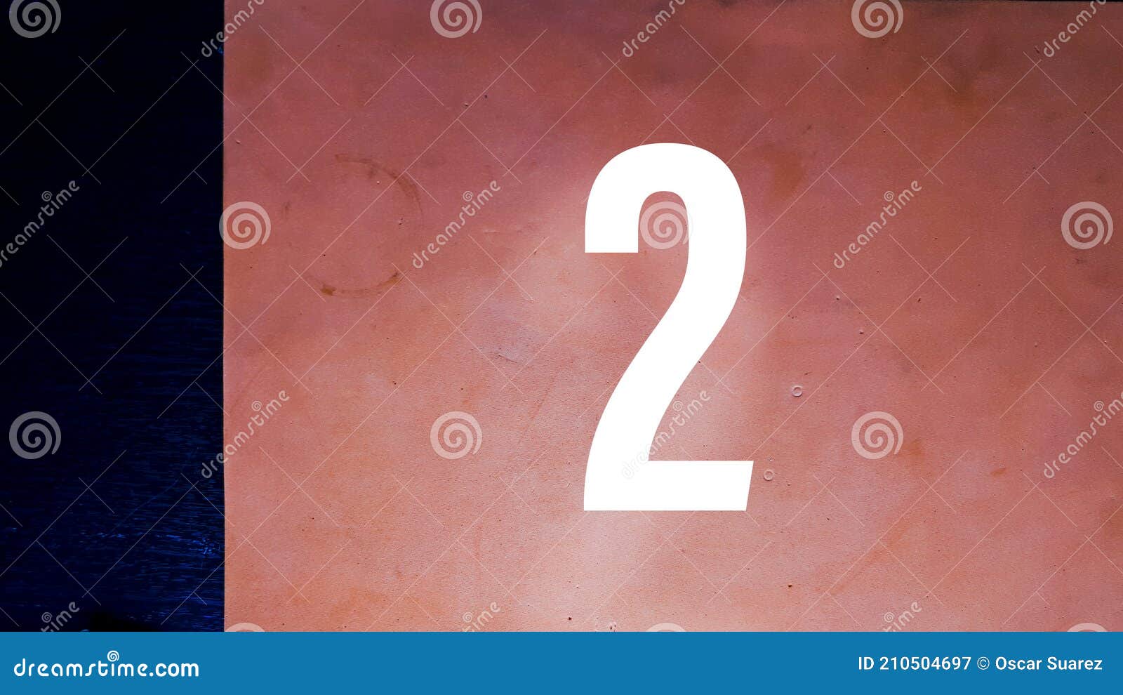 Rustic Texture in Two Colors with Number Two Stock Image - Image of ...