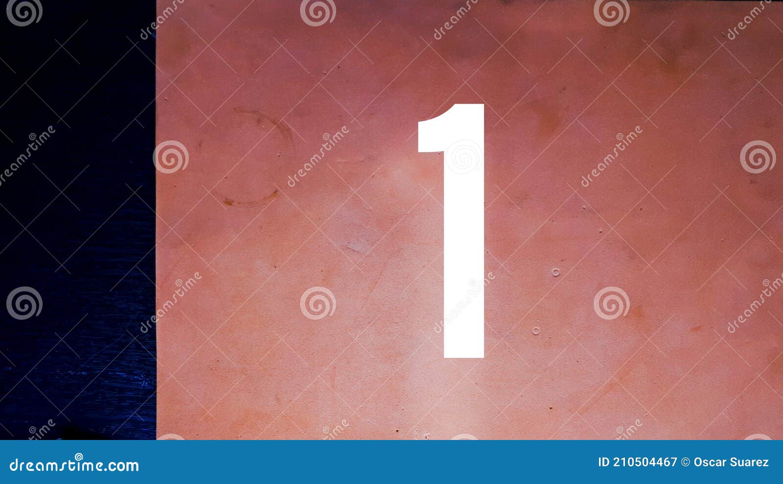 Rustic Texture in Two Colors with Number One Stock Image - Image of ...