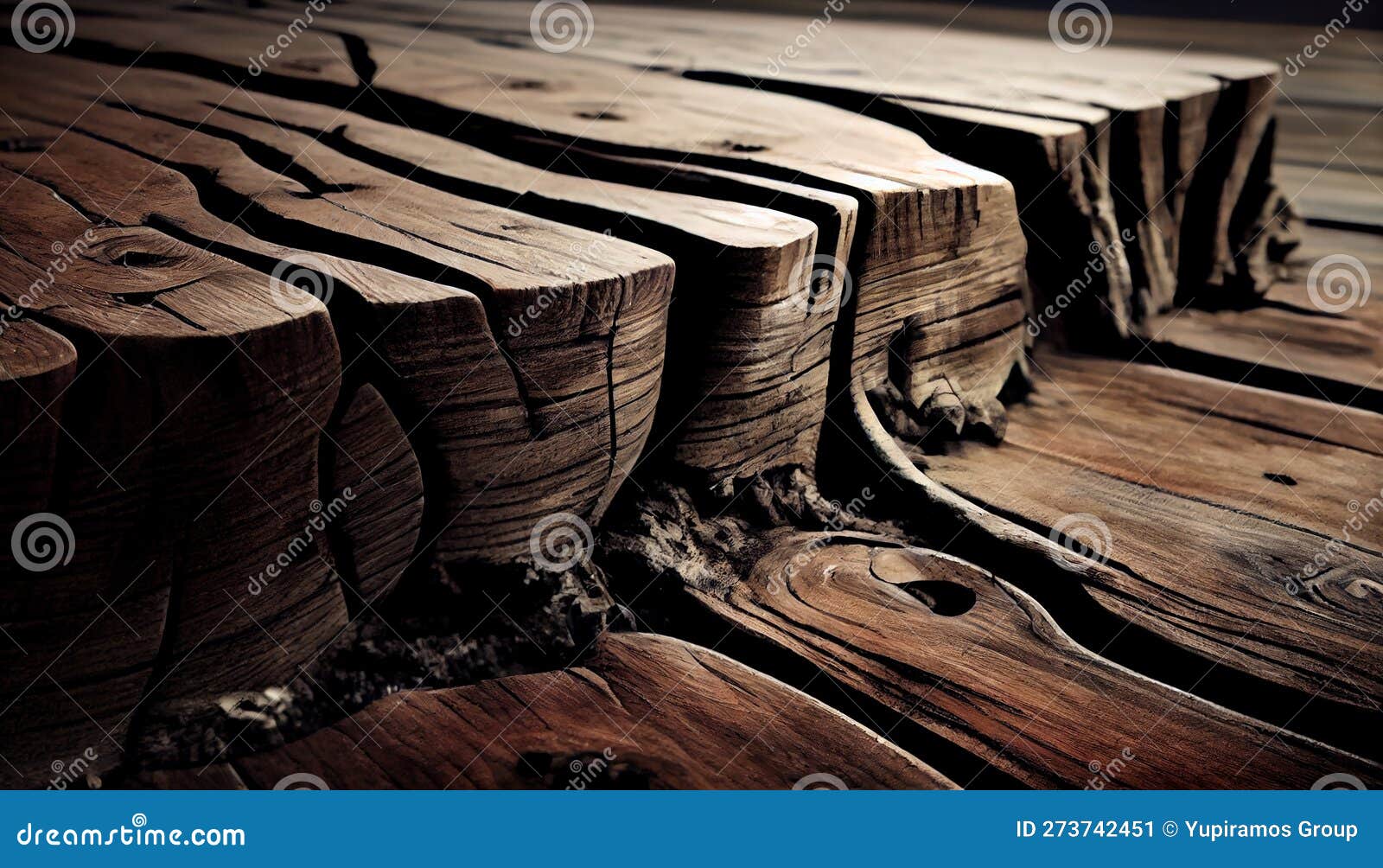 Rustic Timber Plank Table, Perfect For Outdoors Generated By AI Royalty ...