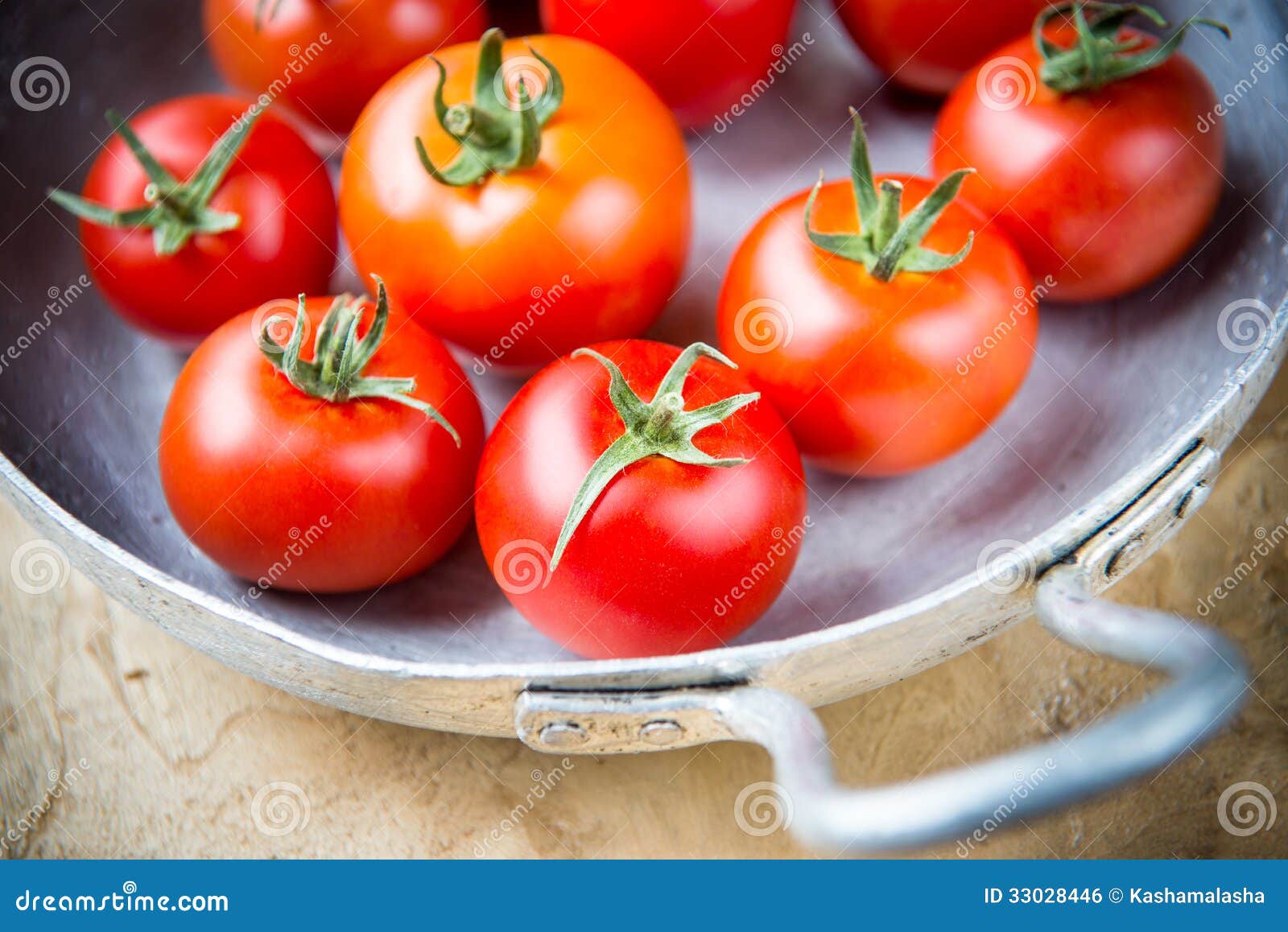 Rustic Tomatoes in a Metal Skillet Stock Photo - Image of healthy, ripe ...