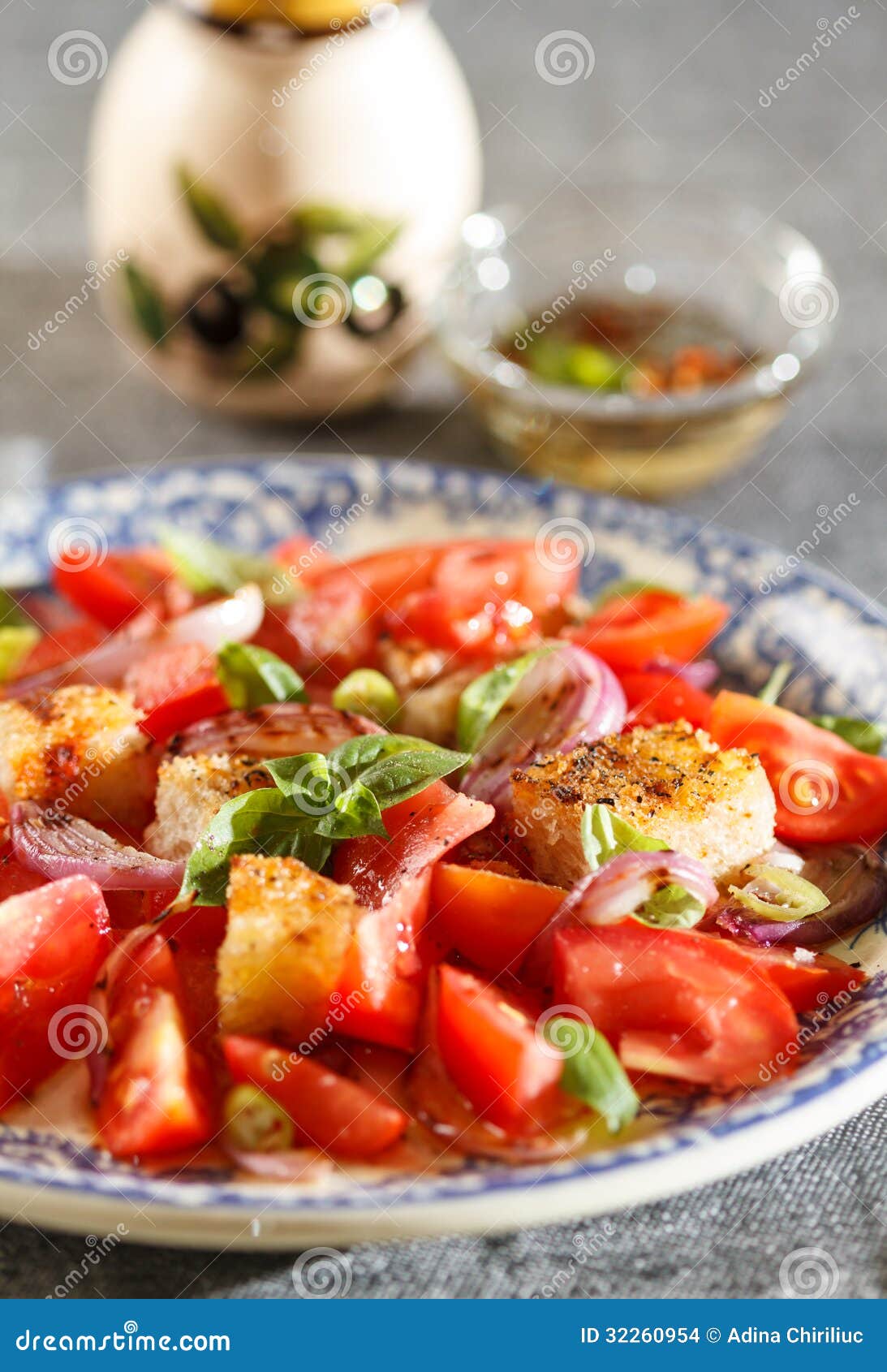 Rustic tomatoes salad stock photo. Image of background - 32260954