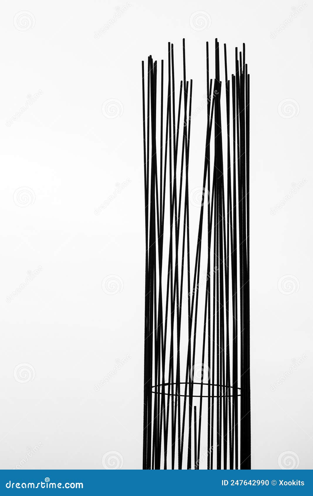 Rustic Top Column Rods on Isolated Background Stock Photo - Image of ...