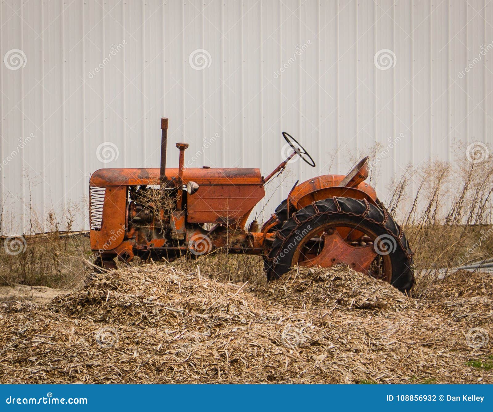 Rustic Tractor Has Seen Better Days Stock Photo - Image of days, mulch ...